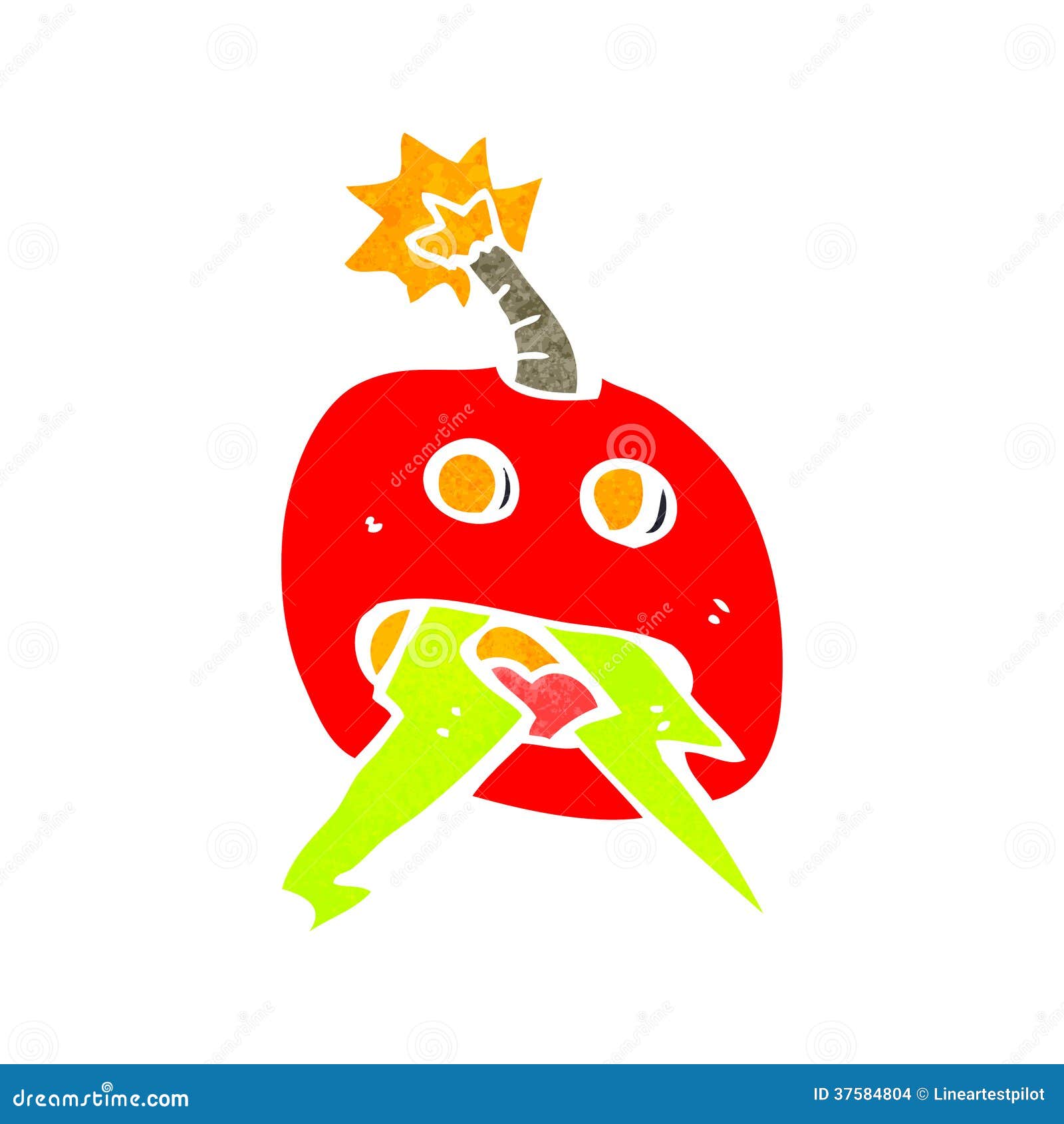 Retro Cartoon Exploding Bomb Stock Vector - Illustration of fuse, cute ...