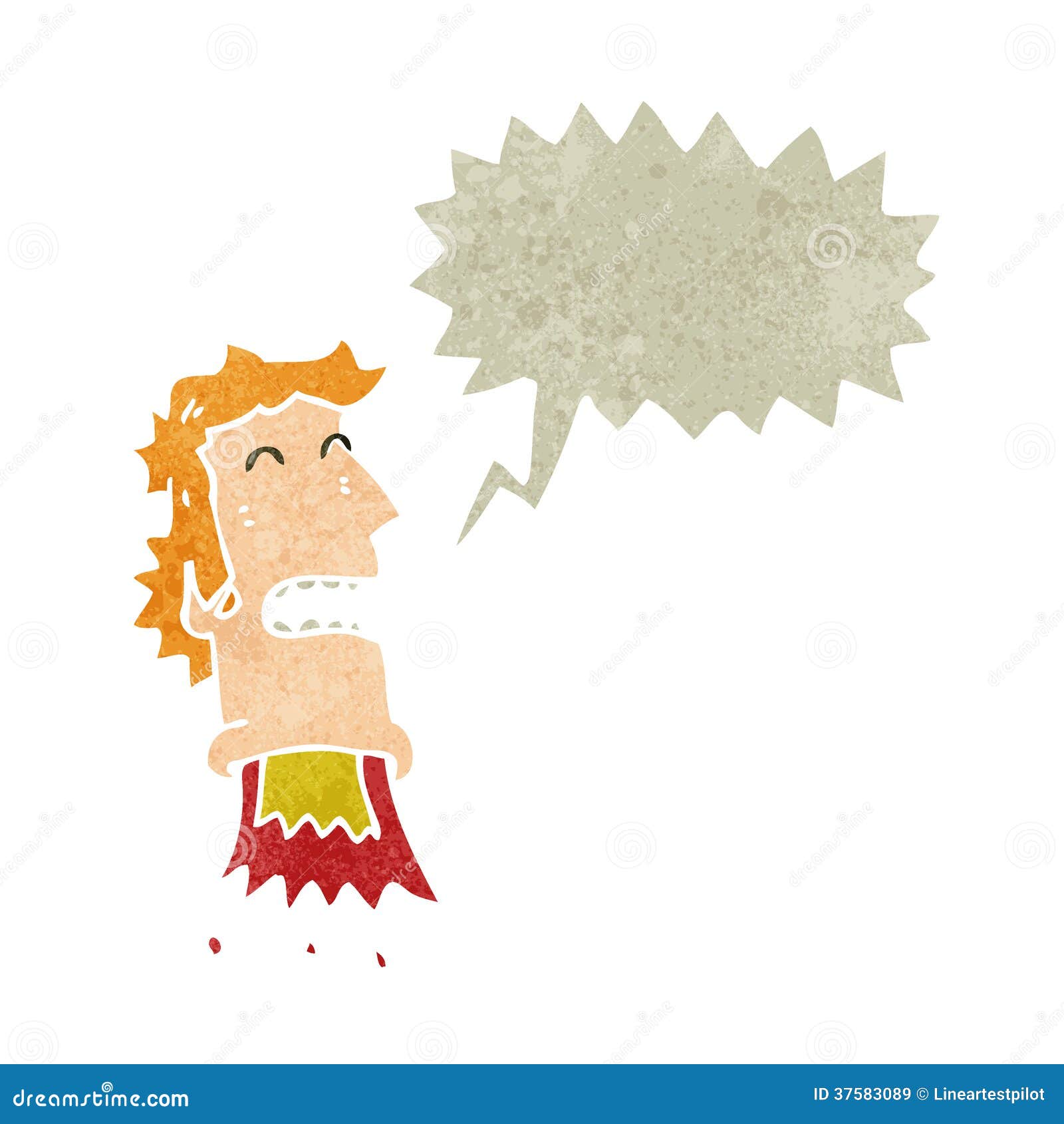 Retro Cartoon Exploding Head Man Stock Vector - Illustration of hand ...
