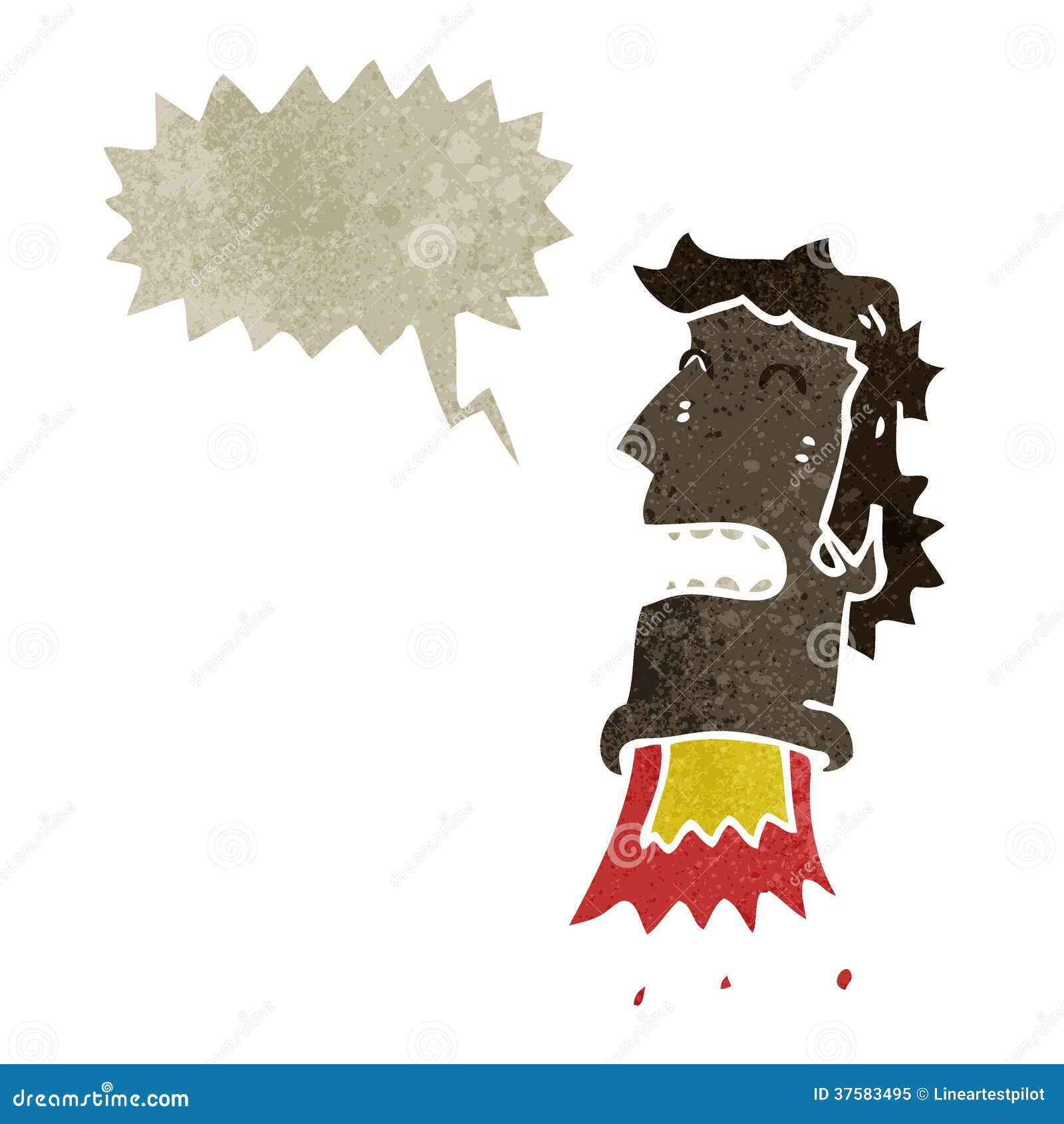 Retro Cartoon Exploding Head Man Stock Vector - Illustration of retro ...