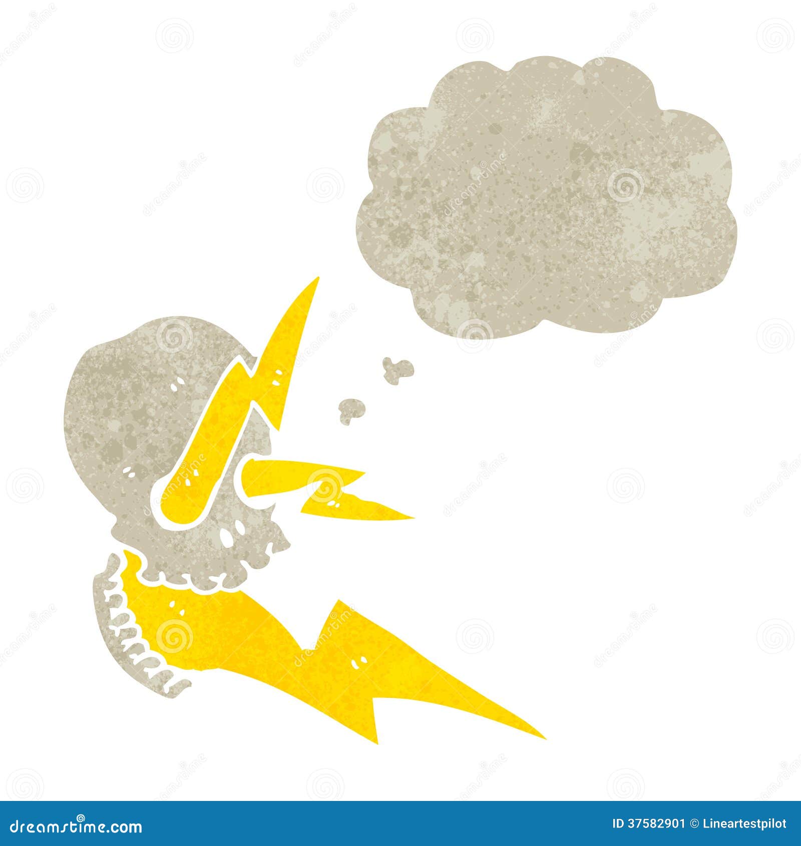 Retro Cartoon Exploding Skull Stock Vector - Illustration of funny ...
