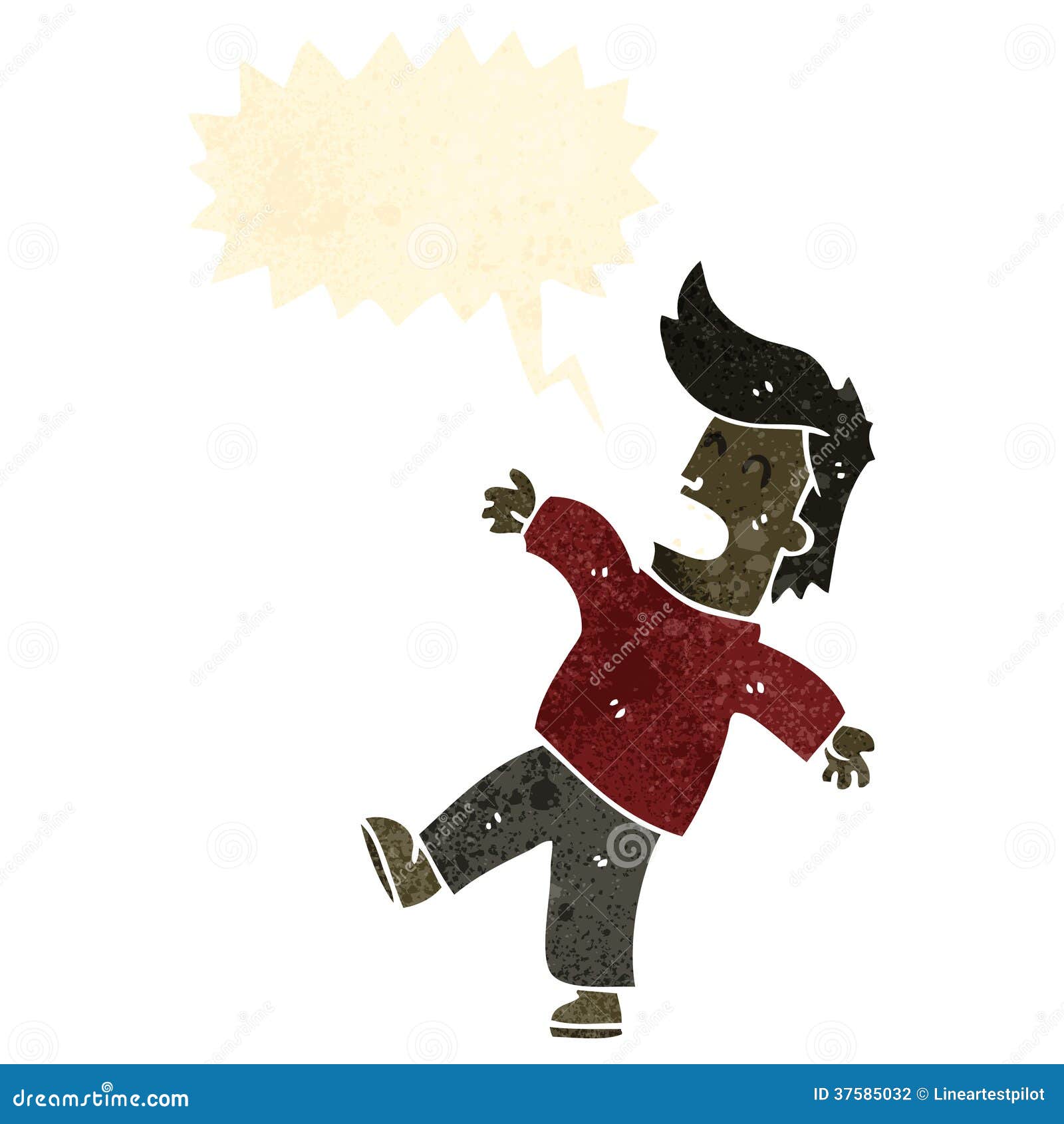 Retro cartoon falling man stock vector. Illustration of drawn - 37585032