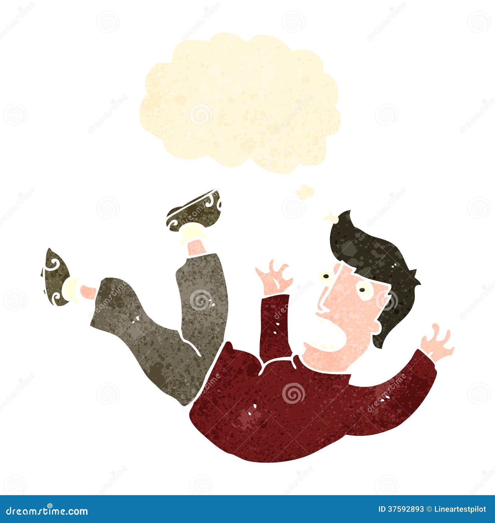 Retro cartoon falling man stock vector. Illustration of quirky - 37592893