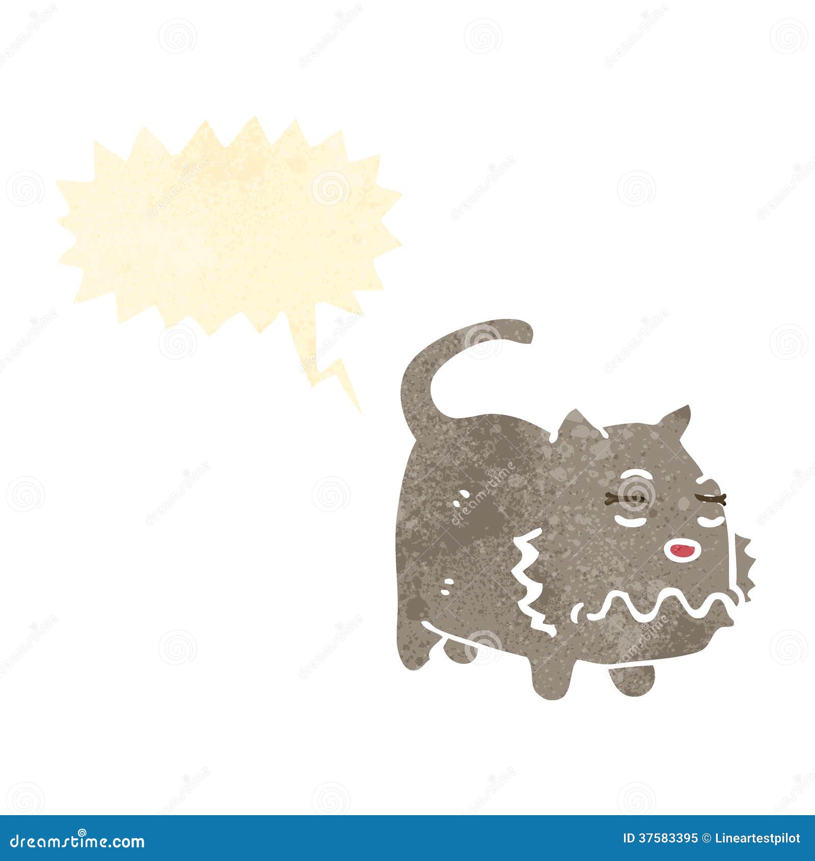 Retro cartoon,farting cat stock vector. Illustration of traditional ...