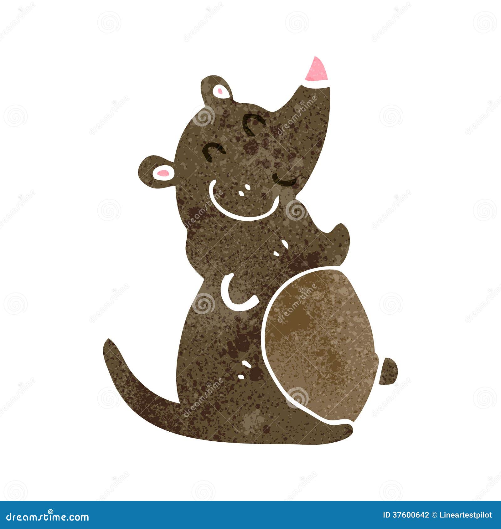 Retro cartoon fat rat stock illustration. Illustration of drawn - 37600642