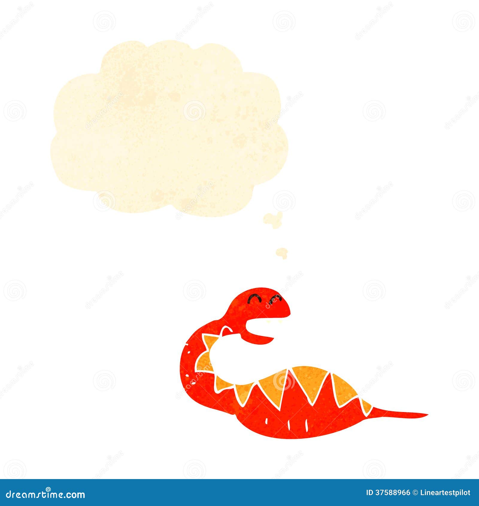 Retro cartoon fat snake stock illustration. Illustration of animals ...