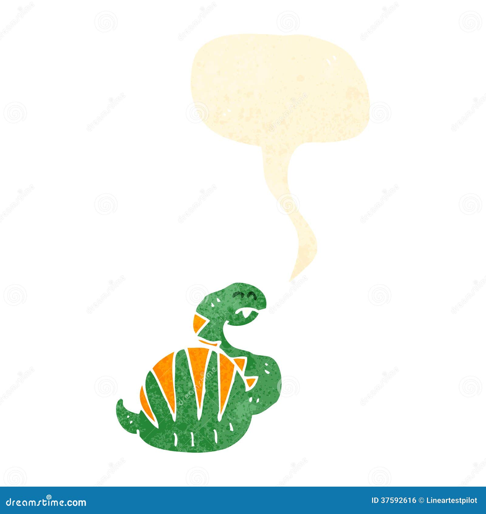 Retro cartoon fat snake stock vector. Illustration of cute - 37592616
