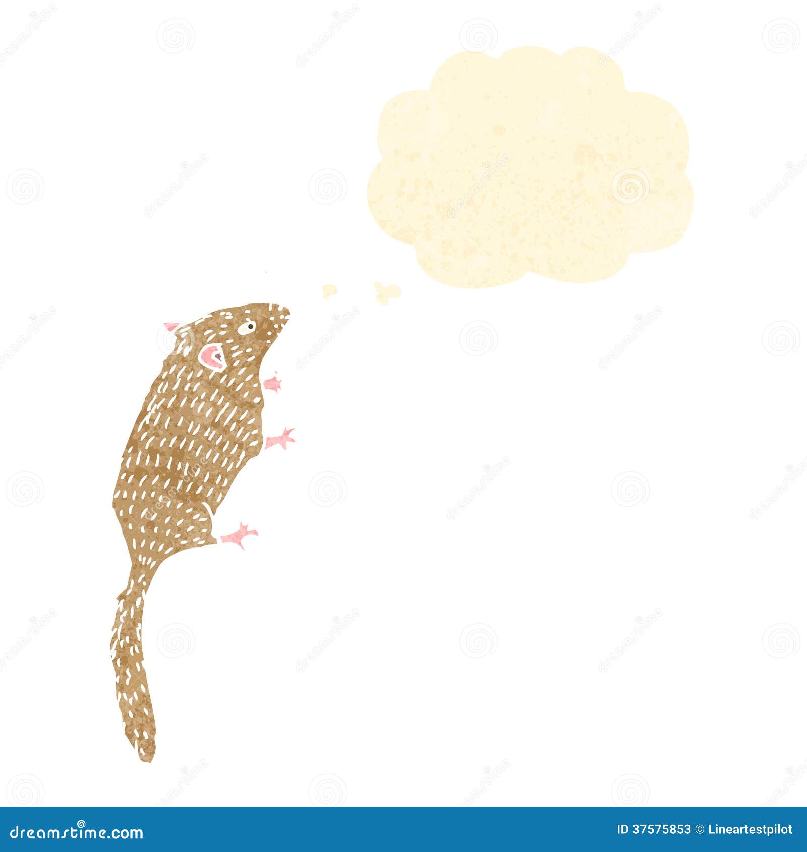 Retro cartoon field mouse stock vector. Illustration of cloud - 37575853