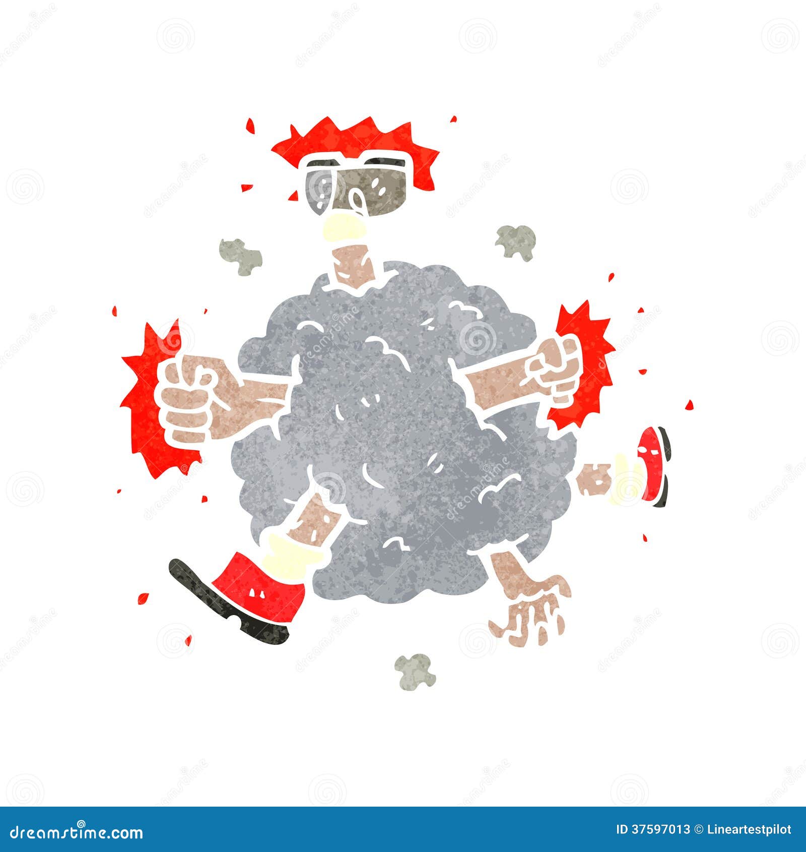 Fight Cloud Vector Illustration | CartoonDealer.com #36372724