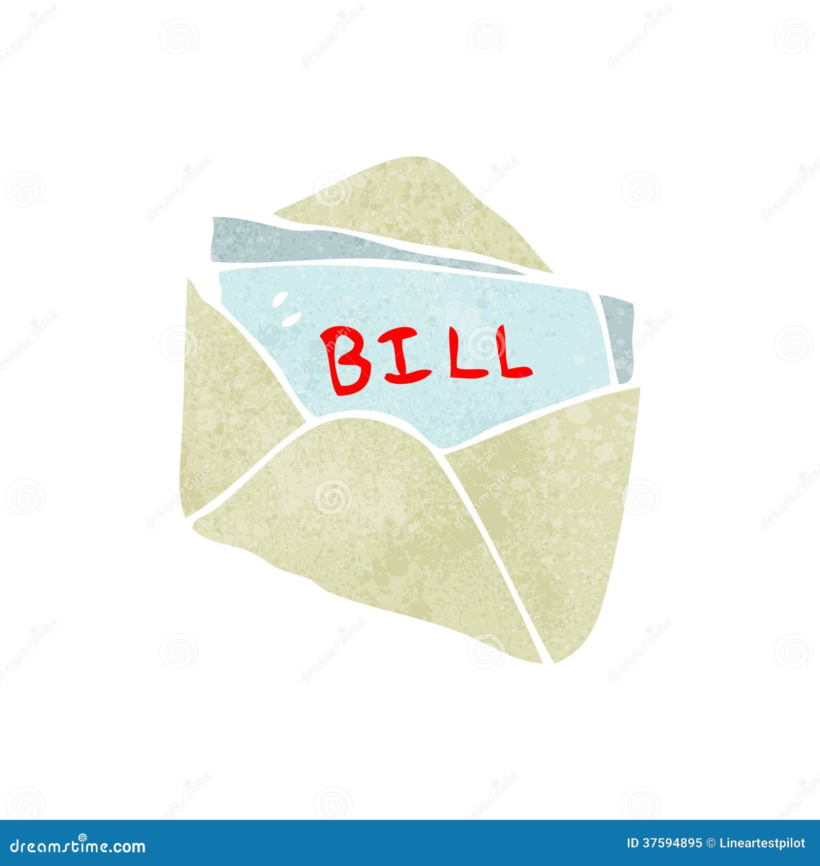 Retro Cartoon Financial Letter Stock Vector - Illustration of retro ...