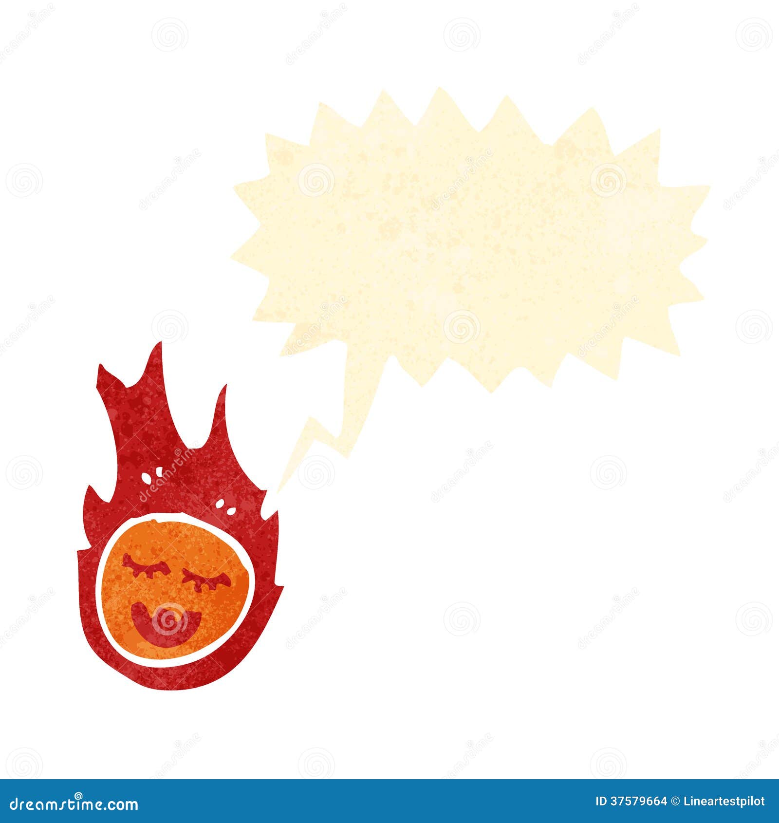 Retro cartoon fireball stock vector. Illustration of funny - 37579664