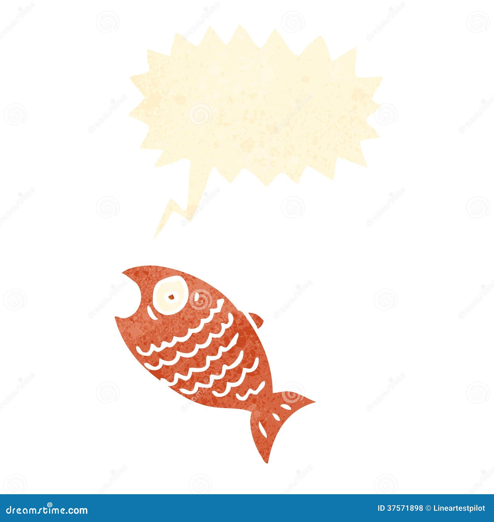 Retro cartoon fish stock vector. Illustration of character - 37571898