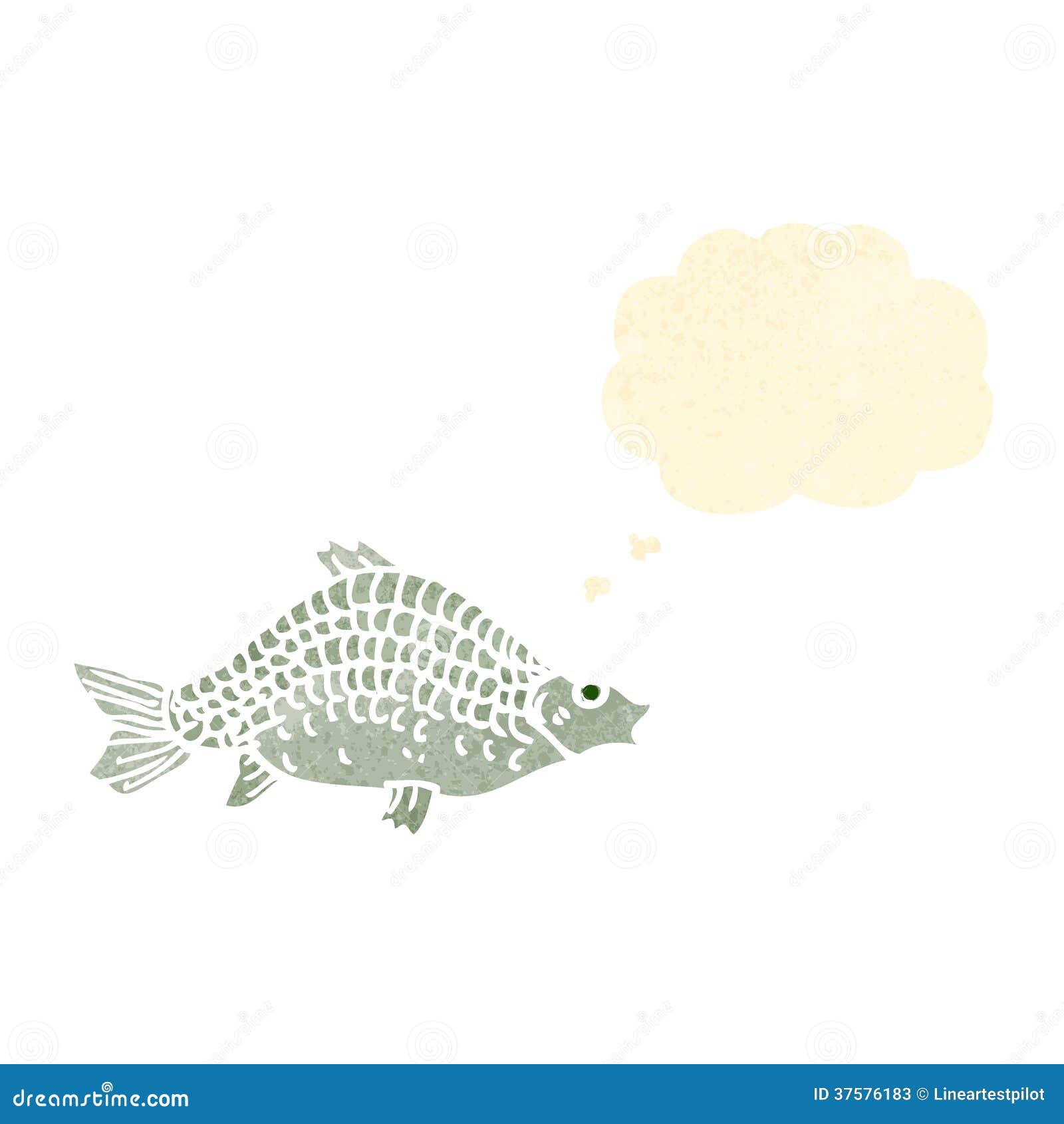 Retro cartoon fish stock vector. Illustration of hand - 37576183