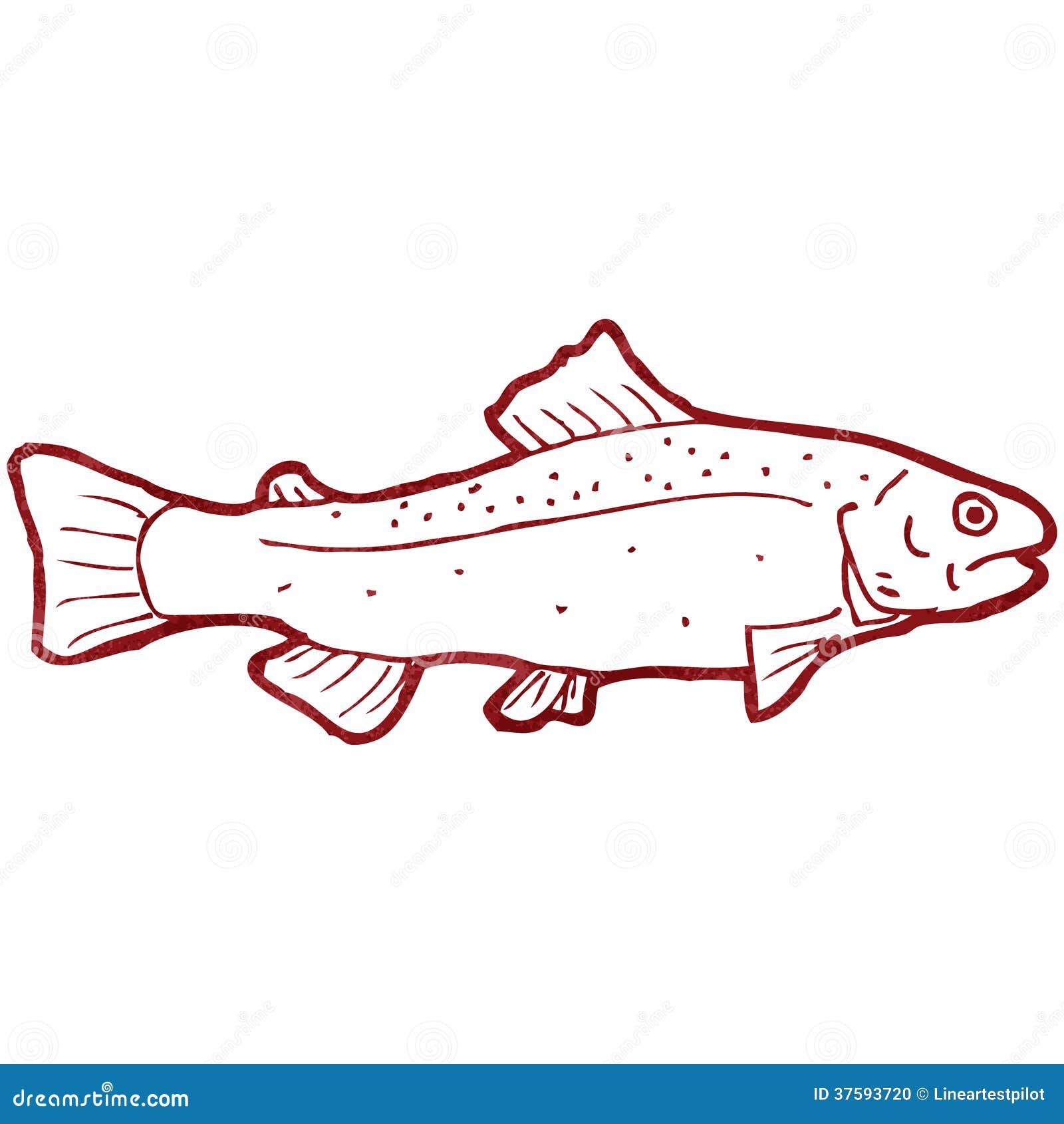 Retro cartoon fish stock vector. Illustration of funny - 37593720