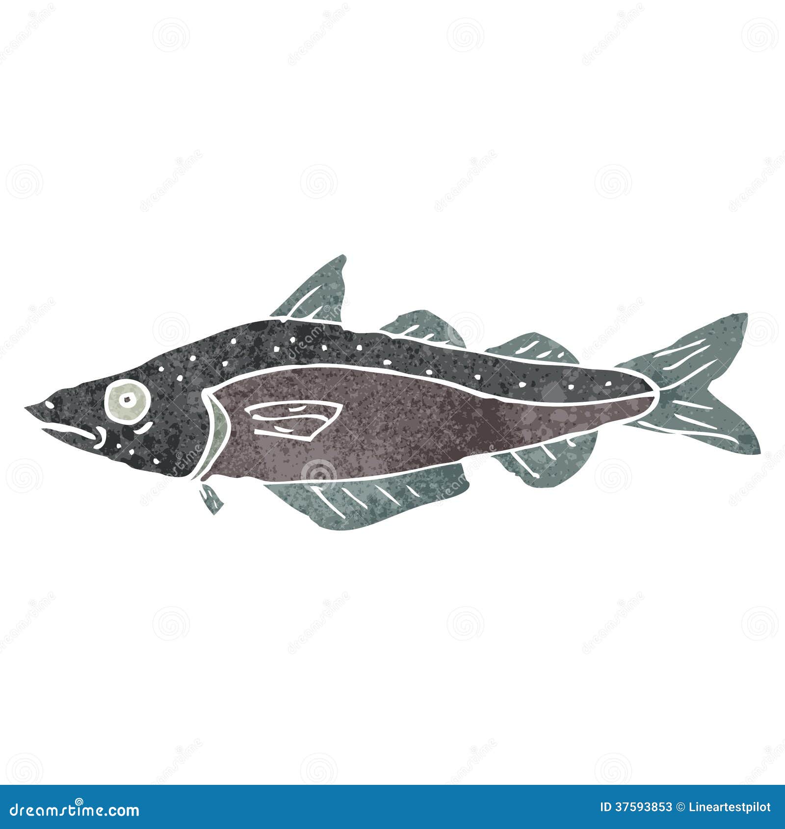 Retro cartoon fish stock vector. Illustration of traditional - 37593853