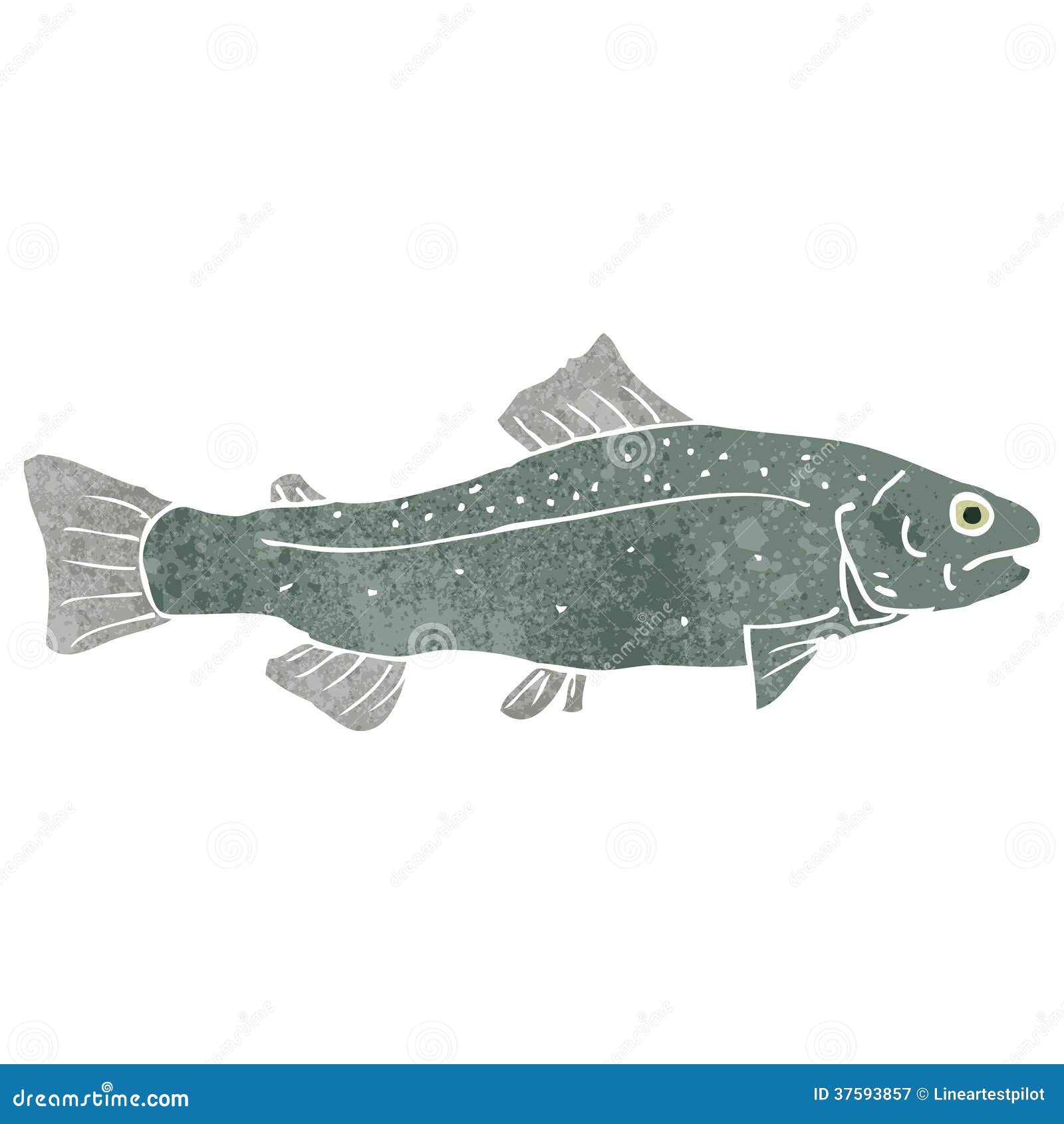 Retro cartoon fish stock vector. Illustration of fish - 37593857