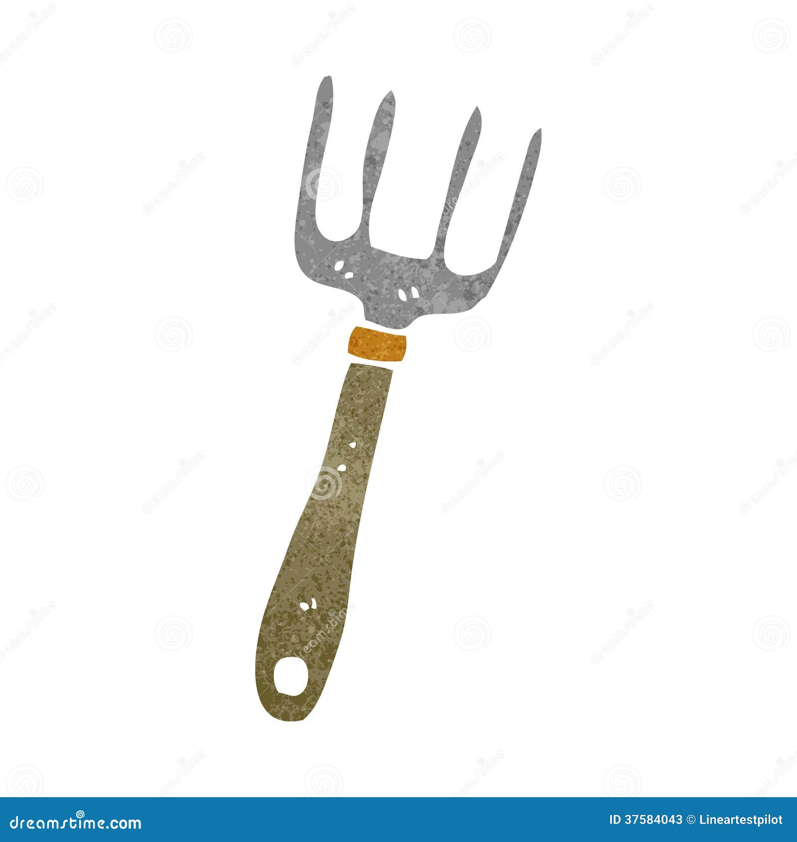 Retro cartoon fork stock illustration. Illustration of crazy - 37584043