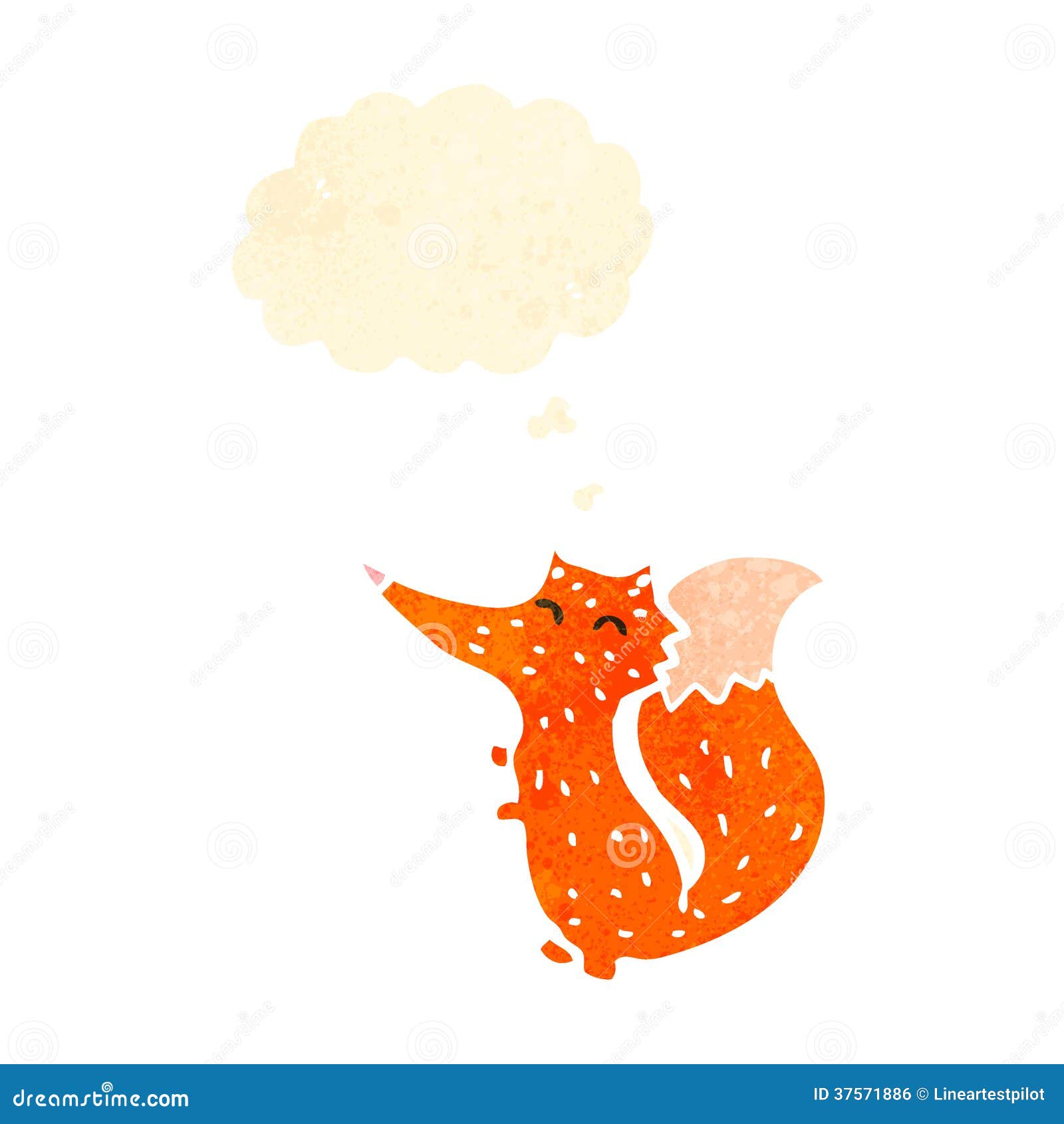 Retro cartoon fox stock vector. Illustration of painted - 37571886