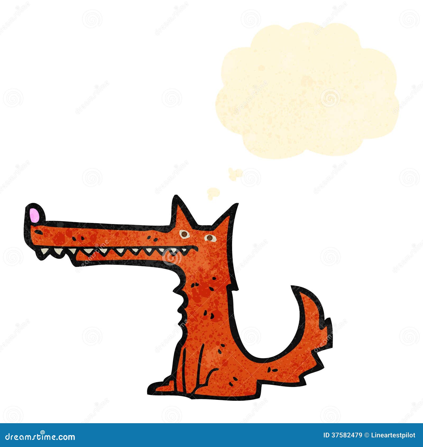 Retro cartoon fox stock vector. Illustration of traditional - 37582479