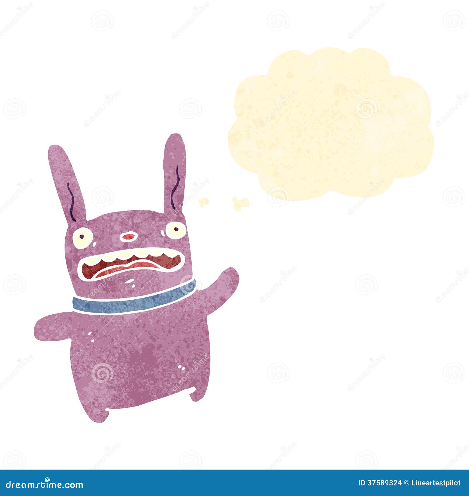 Retro Cartoon Frightened Rabbit Stock Vector - Illustration of drawn ...