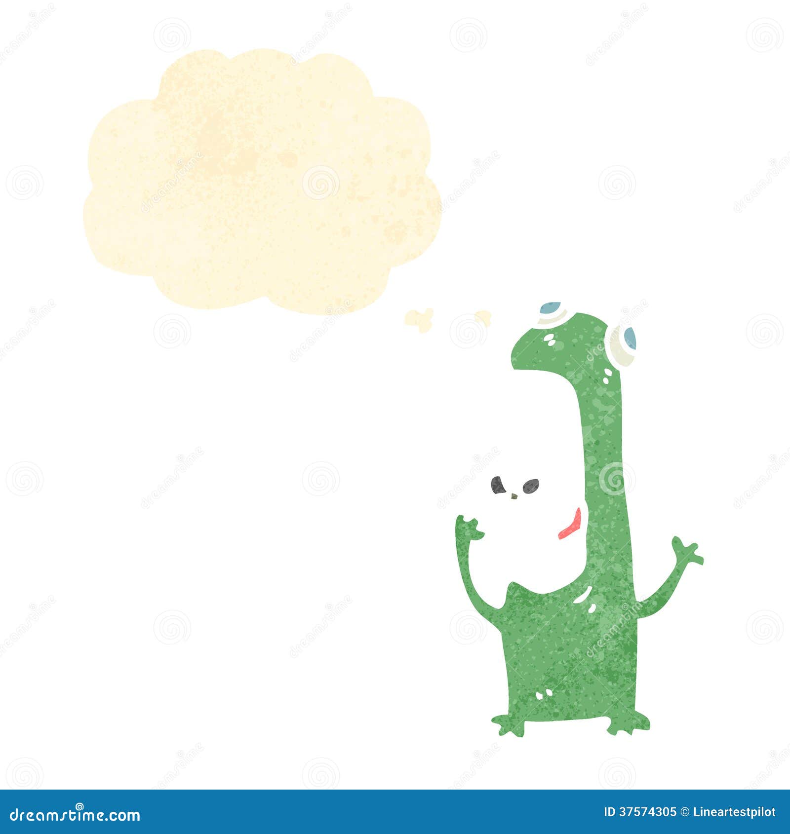 Retro cartoon frog stock vector. Illustration of balloon - 37574305