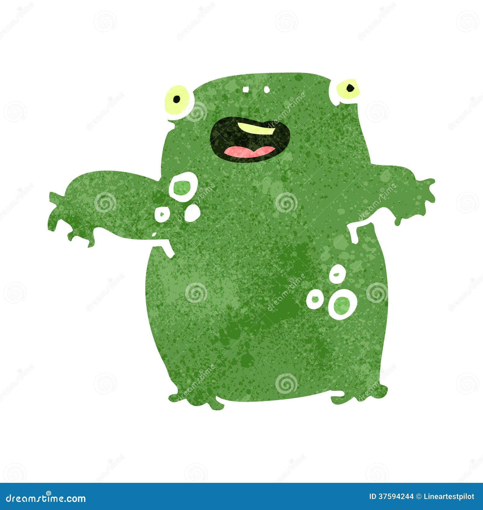 Retro cartoon frog stock vector. Illustration of character - 37594244