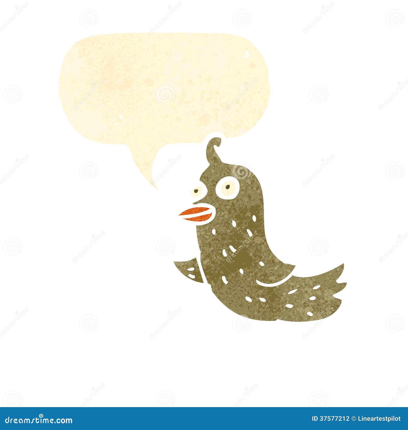 Retro cartoon funny bird stock vector. Illustration of texture - 37577212