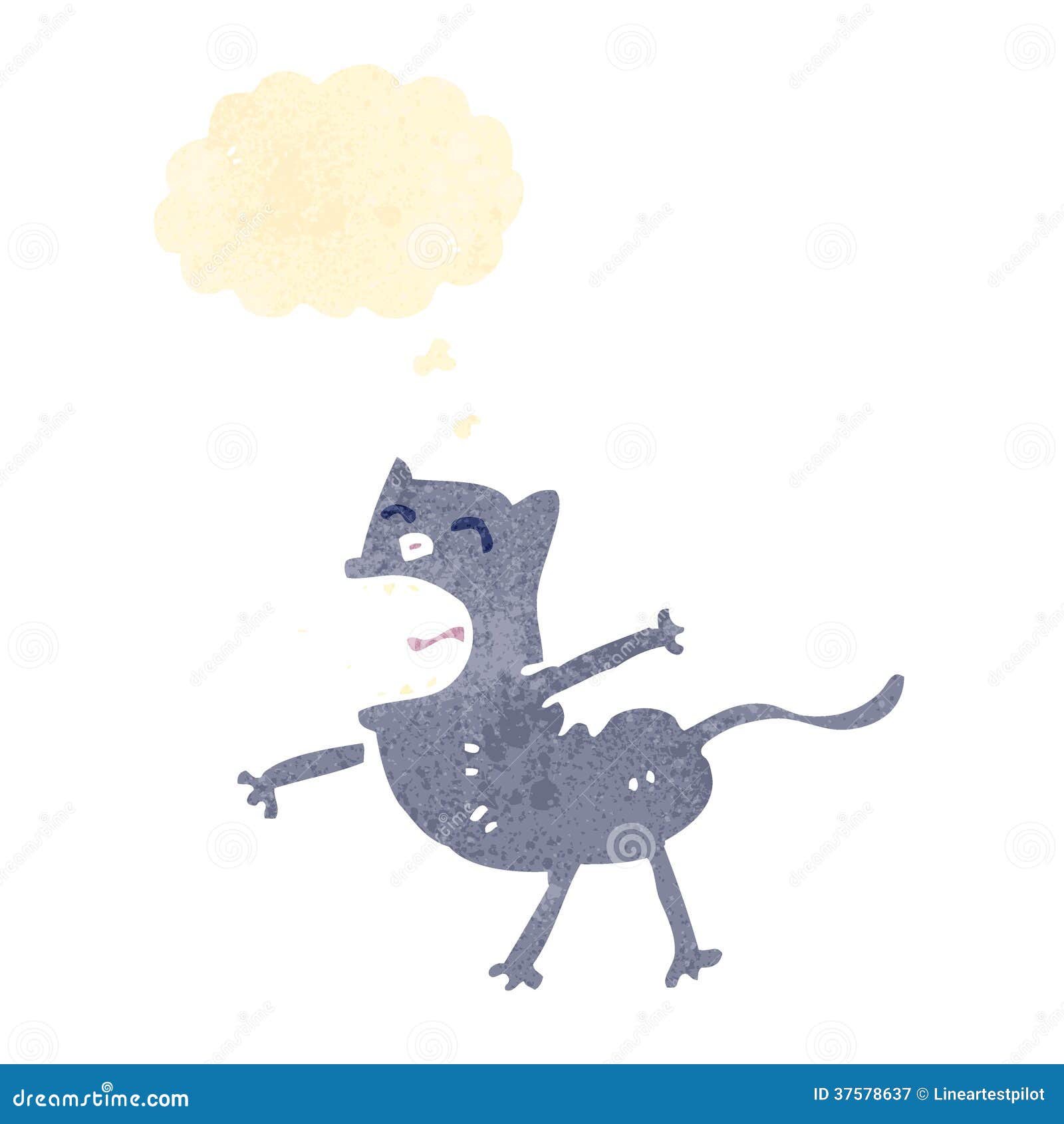 Retro cartoon funny cat stock vector. Illustration of retro - 37578637