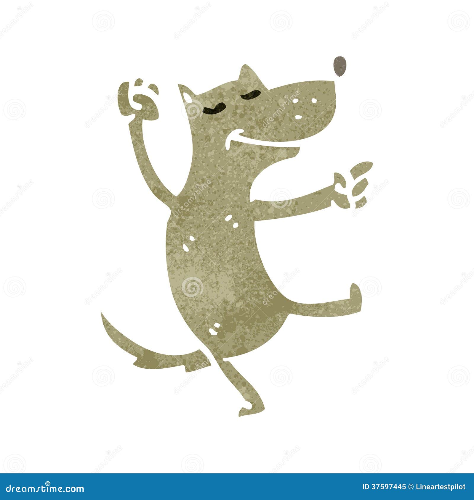 Retro cartoon funny wolf stock vector. Illustration of painted - 37597445