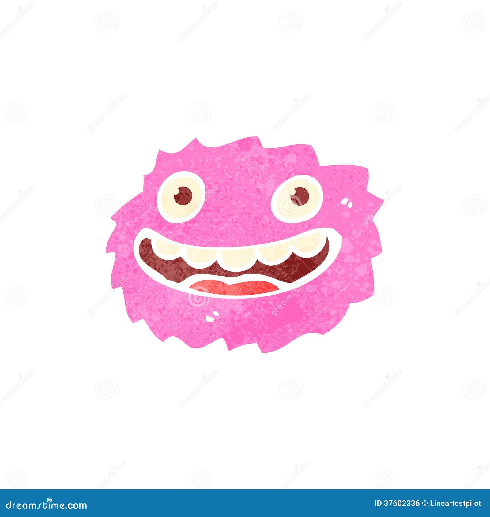Retro Cartoon Furry Creature Stock Illustration - Illustration of ...