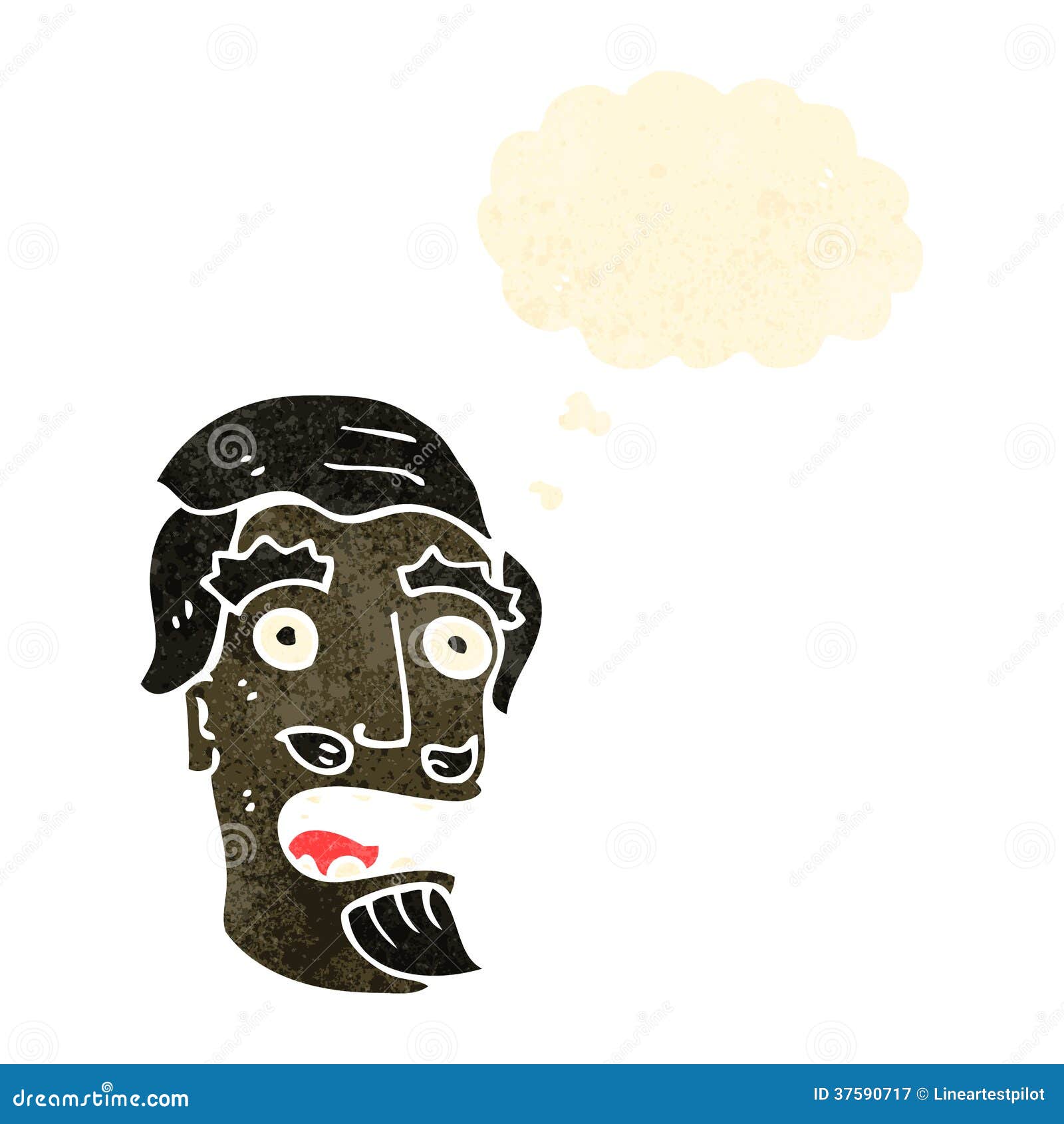 Retro cartoon gasping man stock vector. Illustration of bubble - 37590717