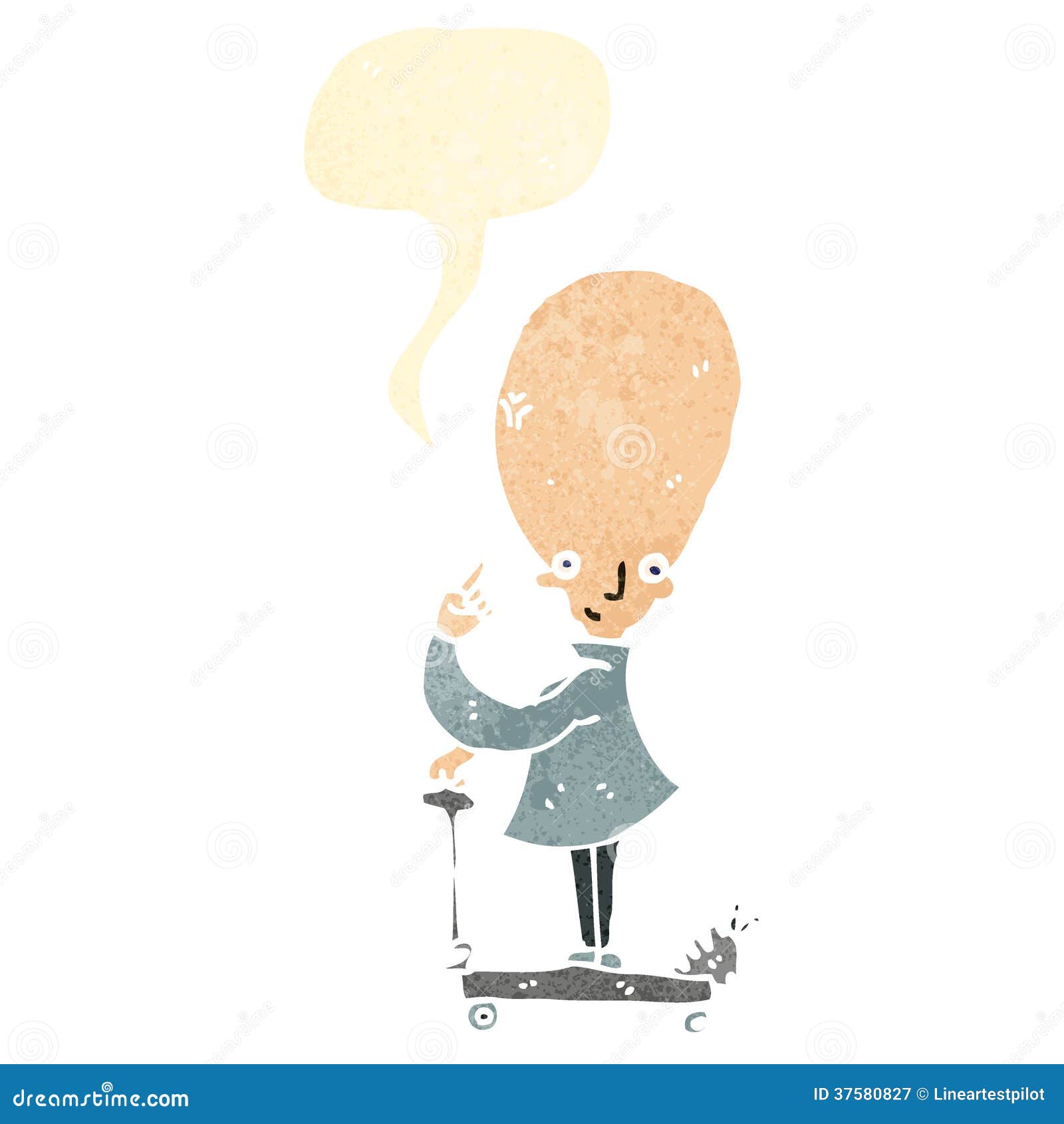 Retro Cartoon Genius Scientist Stock Vector - Illustration of genius ...