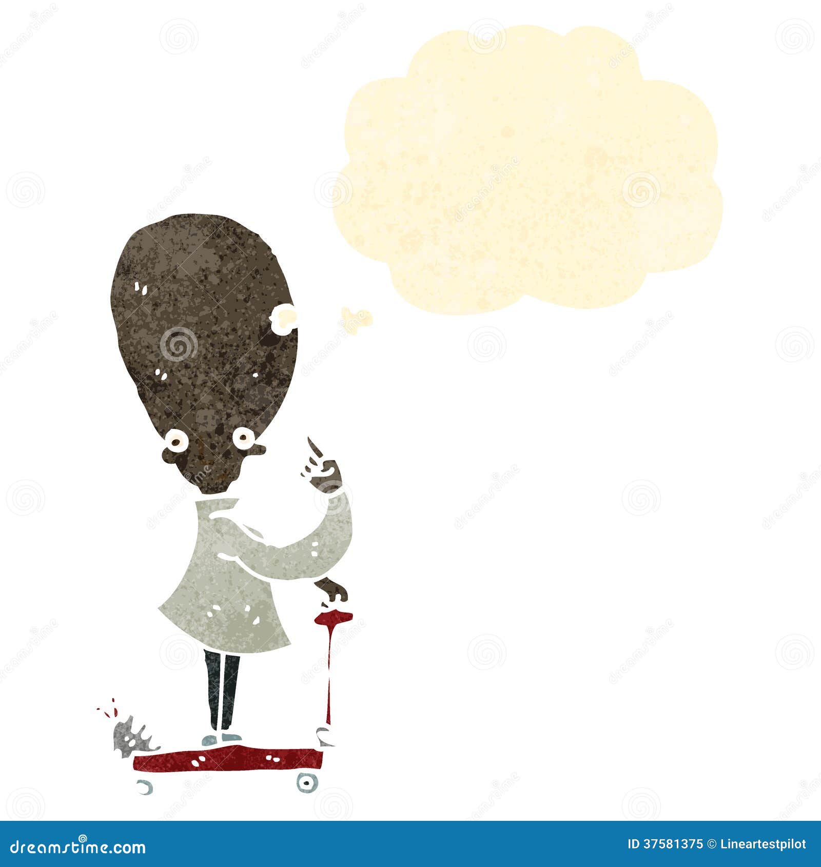 Retro Cartoon Genius Scientist Stock Vector - Illustration of doodle ...