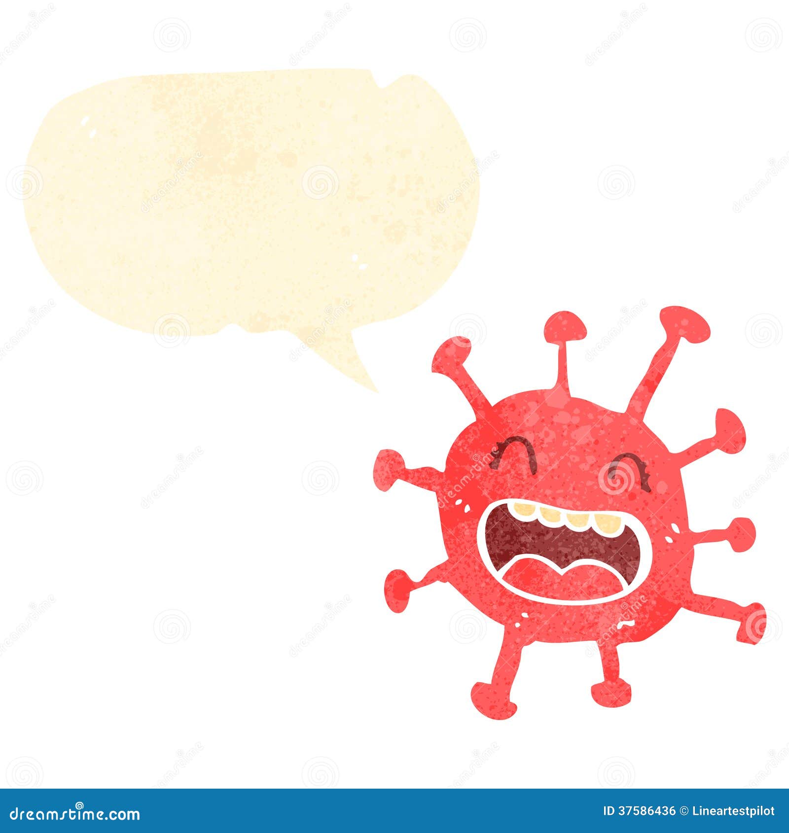 Retro cartoon germ stock vector. Illustration of talking - 37586436