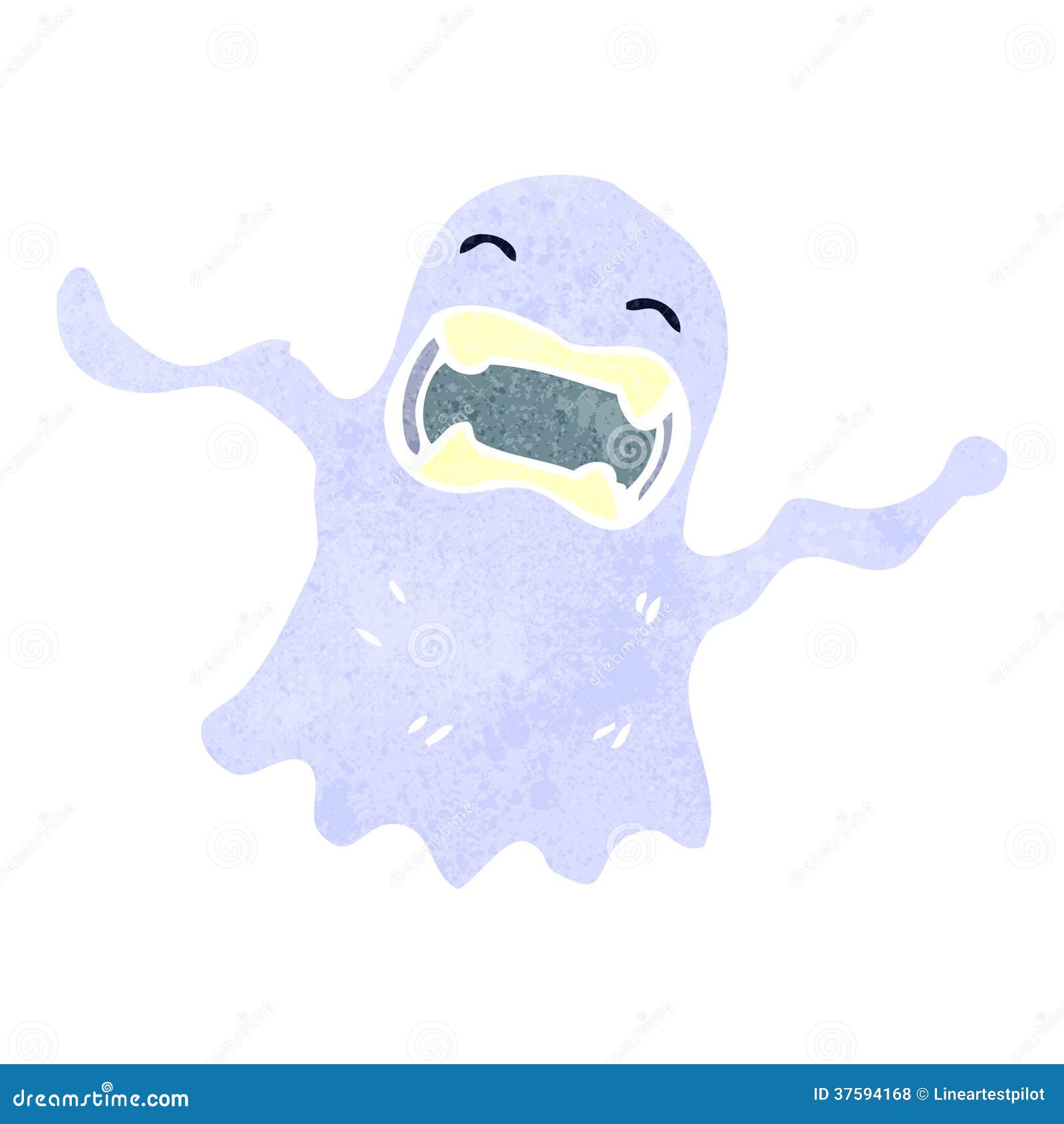 Retro cartoon ghost stock vector. Illustration of retro - 37594168