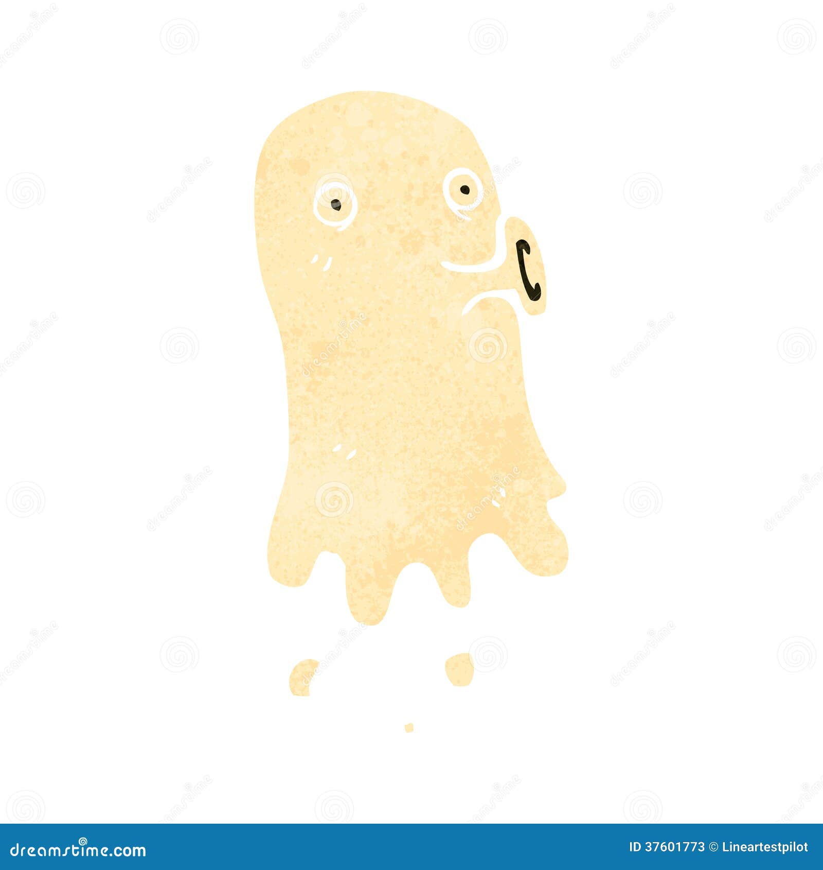 Retro cartoon ghost stock illustration. Illustration of hand - 37601773
