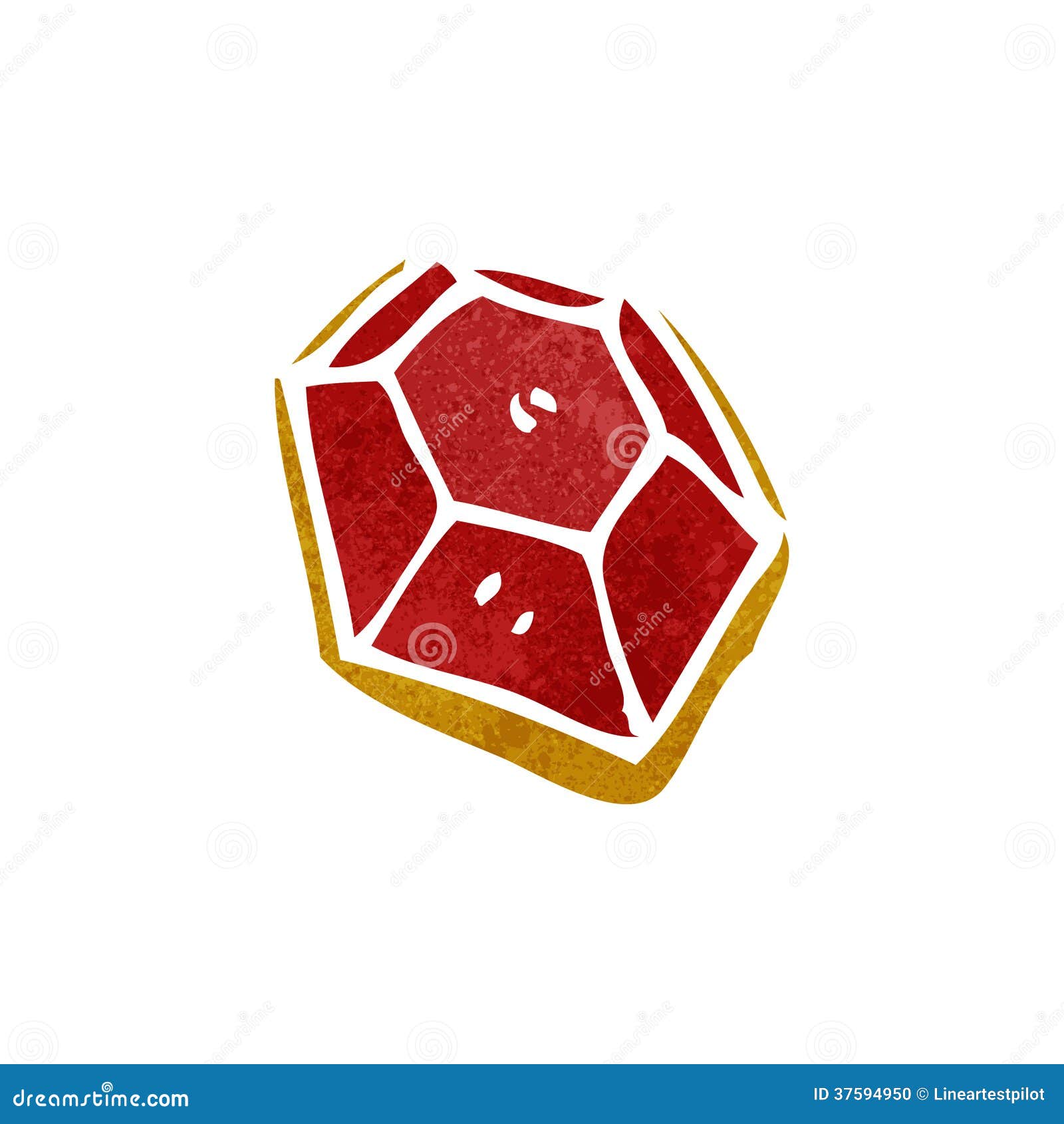 Retro cartoon giant ruby stock vector. Illustration of drawn - 37594950