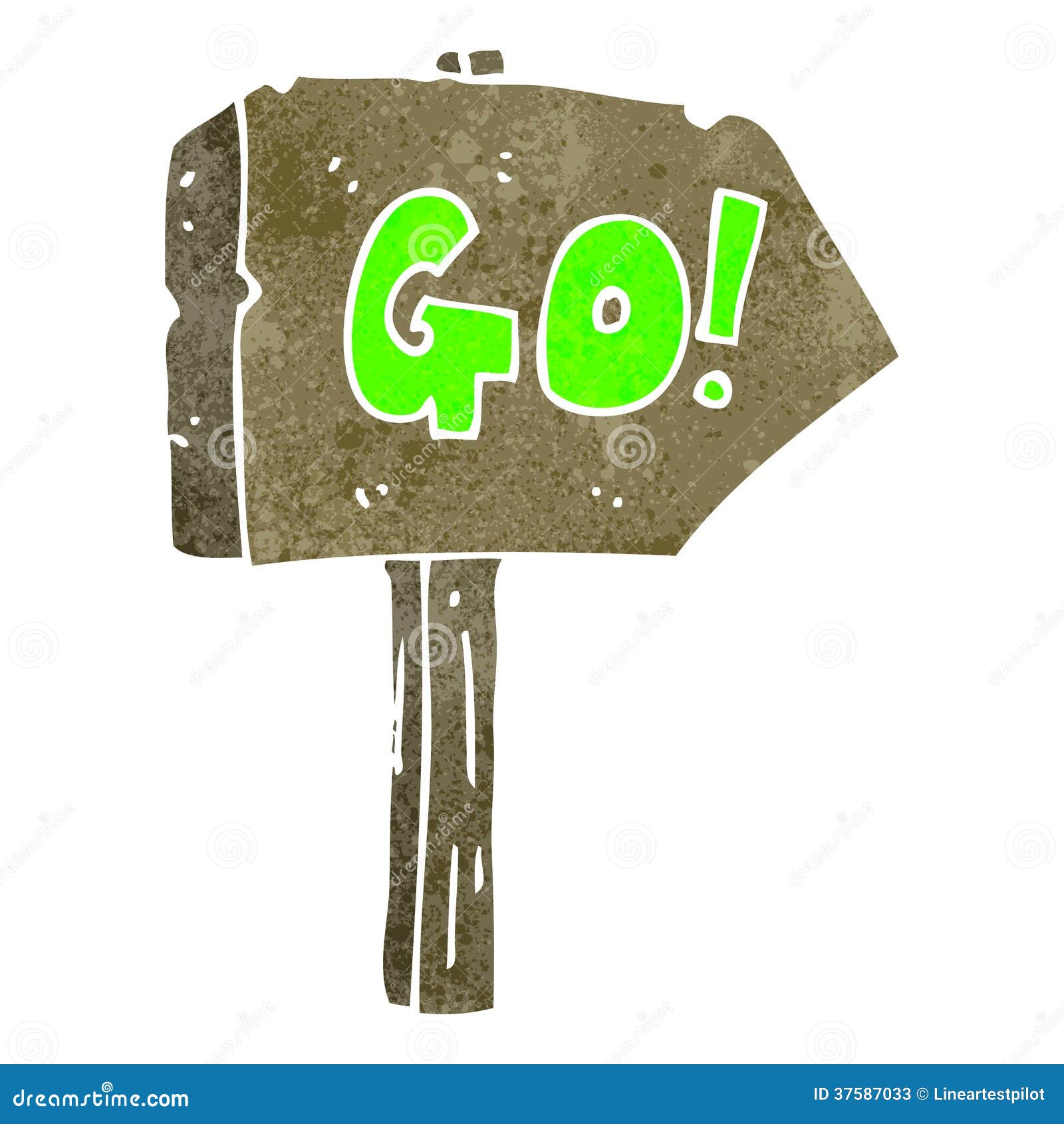Cartoon Go Sign