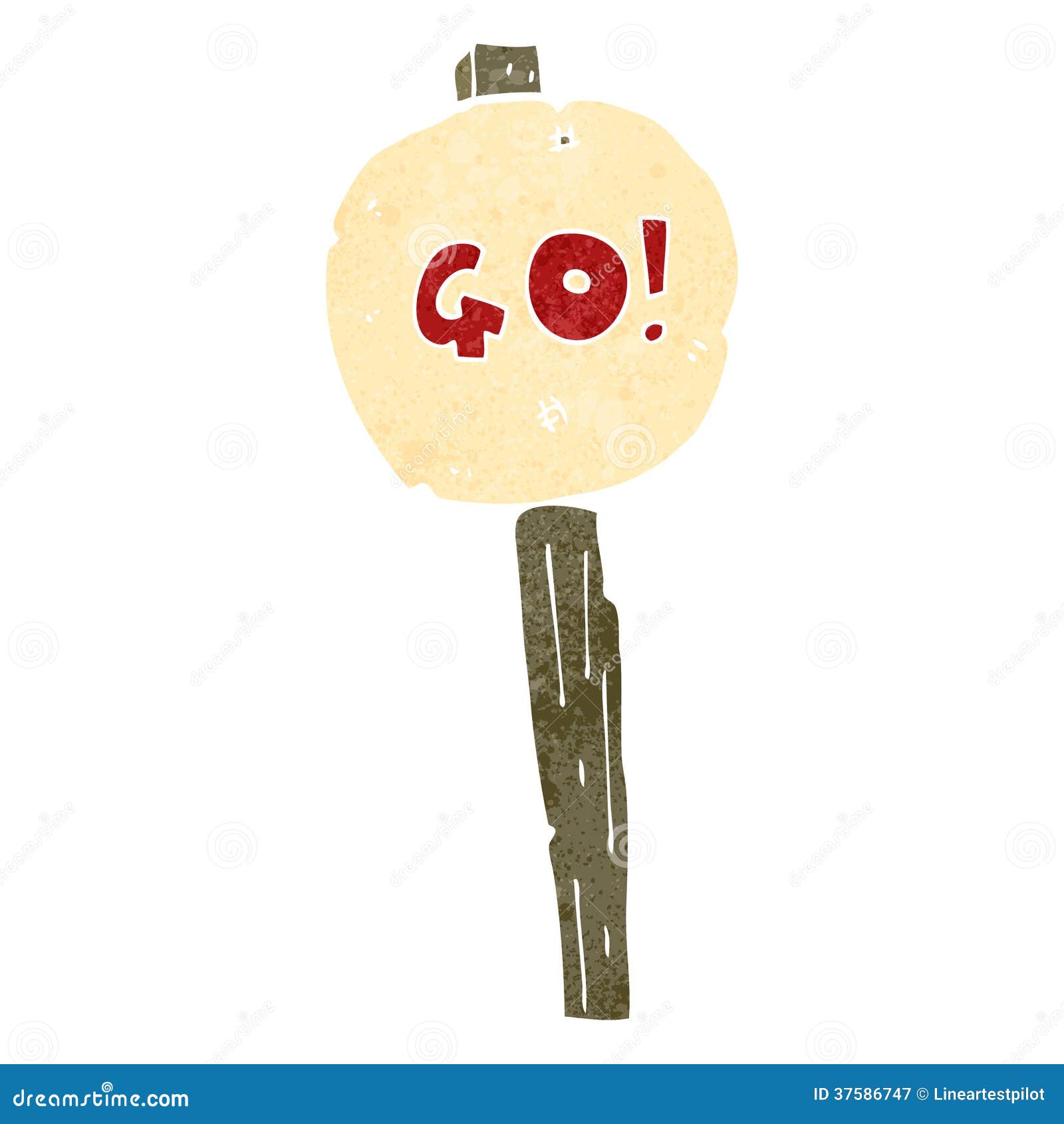 Retro cartoon go symbol stock vector. Illustration of artwork - 37586747