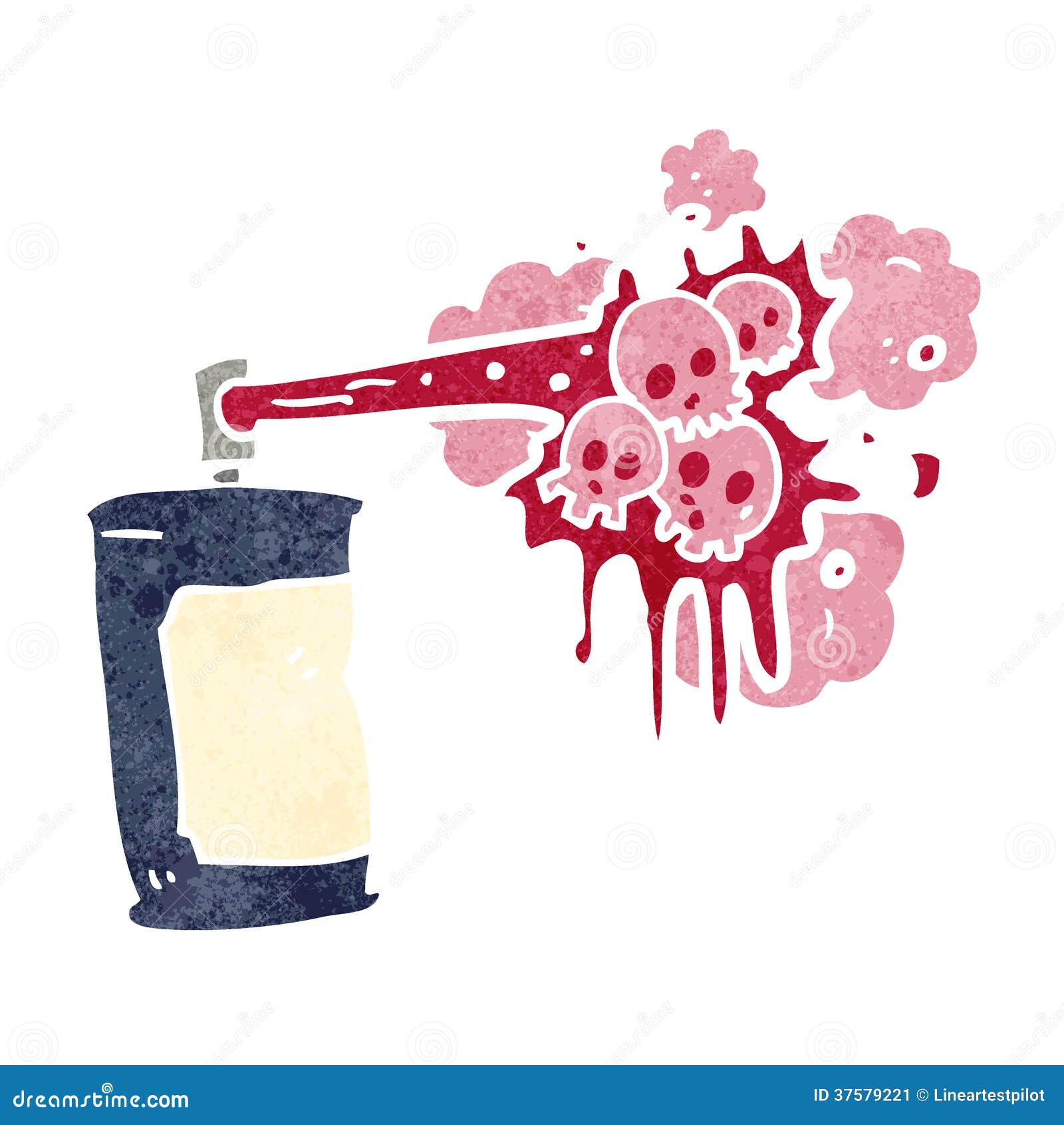 Retro Cartoon Graffiti Spray Can Stock Vector - Illustration of drawing ...