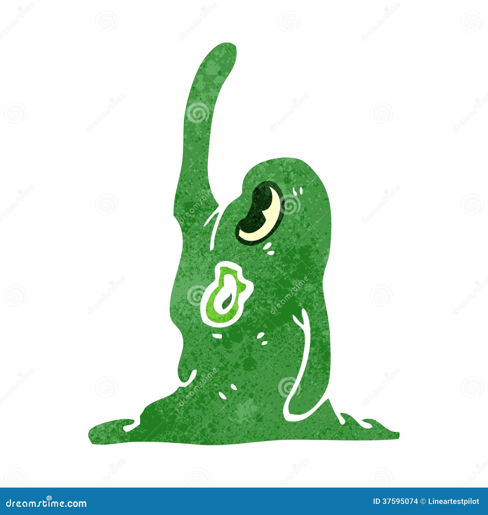 Retro Cartoon Gross Blob Monster Stock Vector - Illustration of blob ...