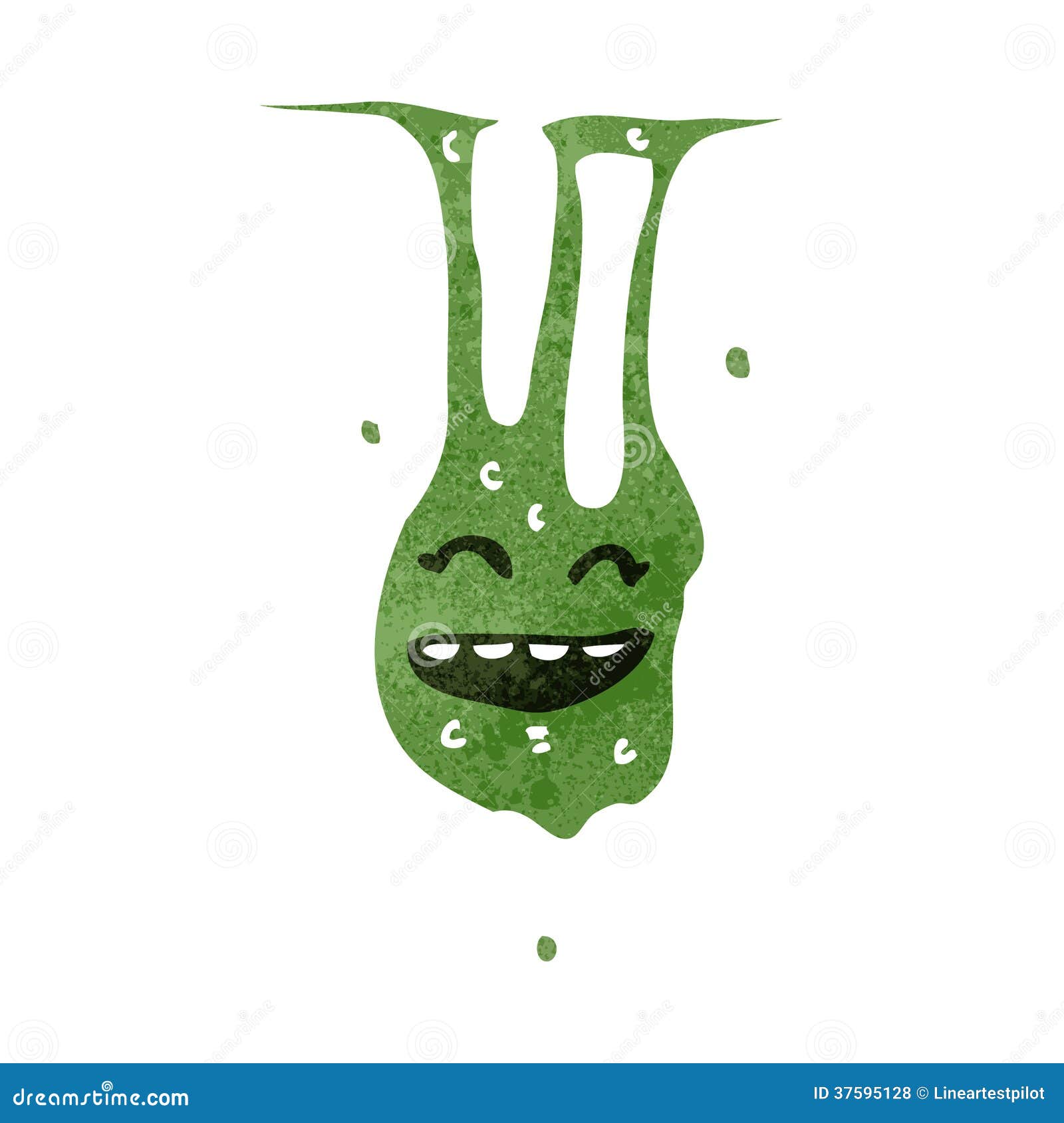 Retro Cartoon Gross Blob Monster Stock Vector - Illustration of hand ...