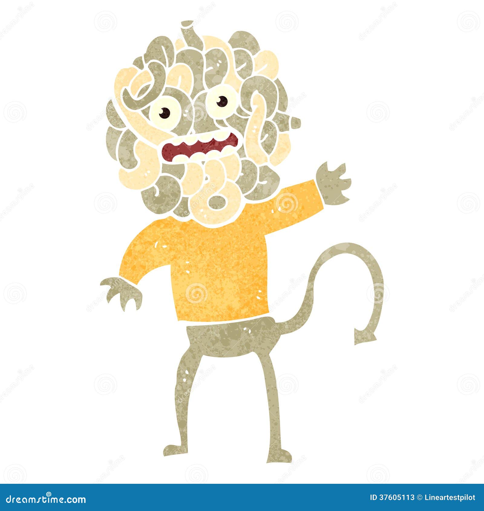 Retro Cartoon Gross Monster Stock Illustration - Illustration of ...