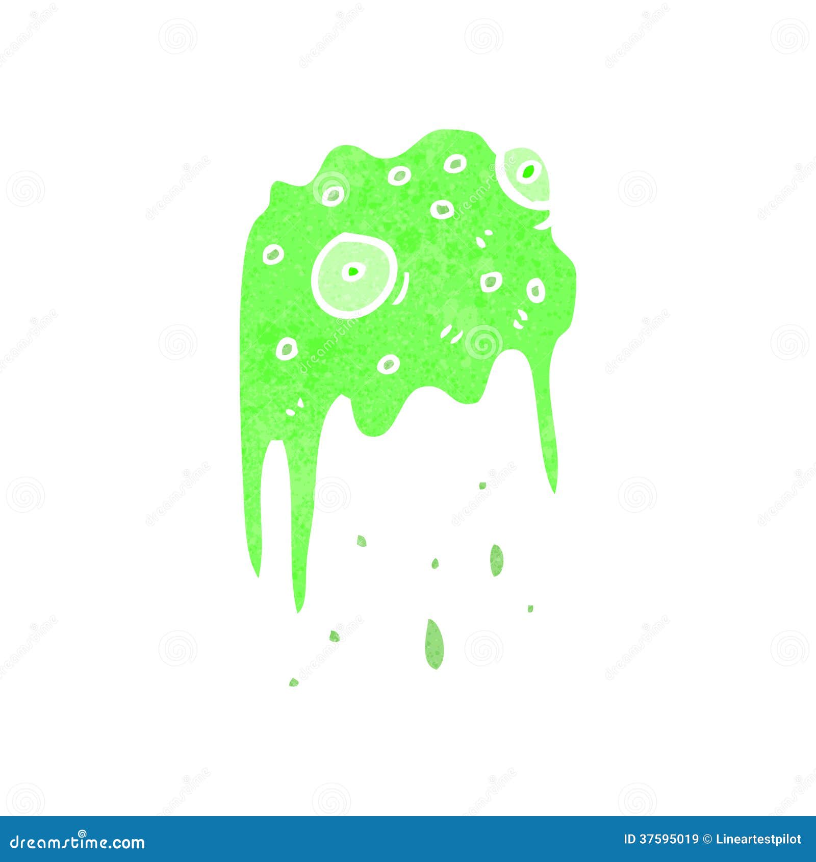 Retro Cartoon Gross Slime Monster Stock Vector - Illustration of drawn ...