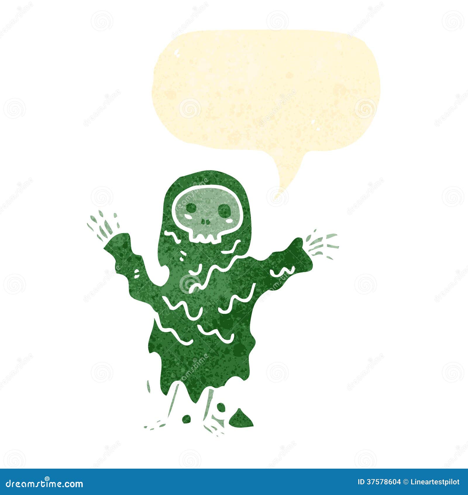 Retro Cartoon Halloween Ghoul Stock Vector - Illustration of halloween ...