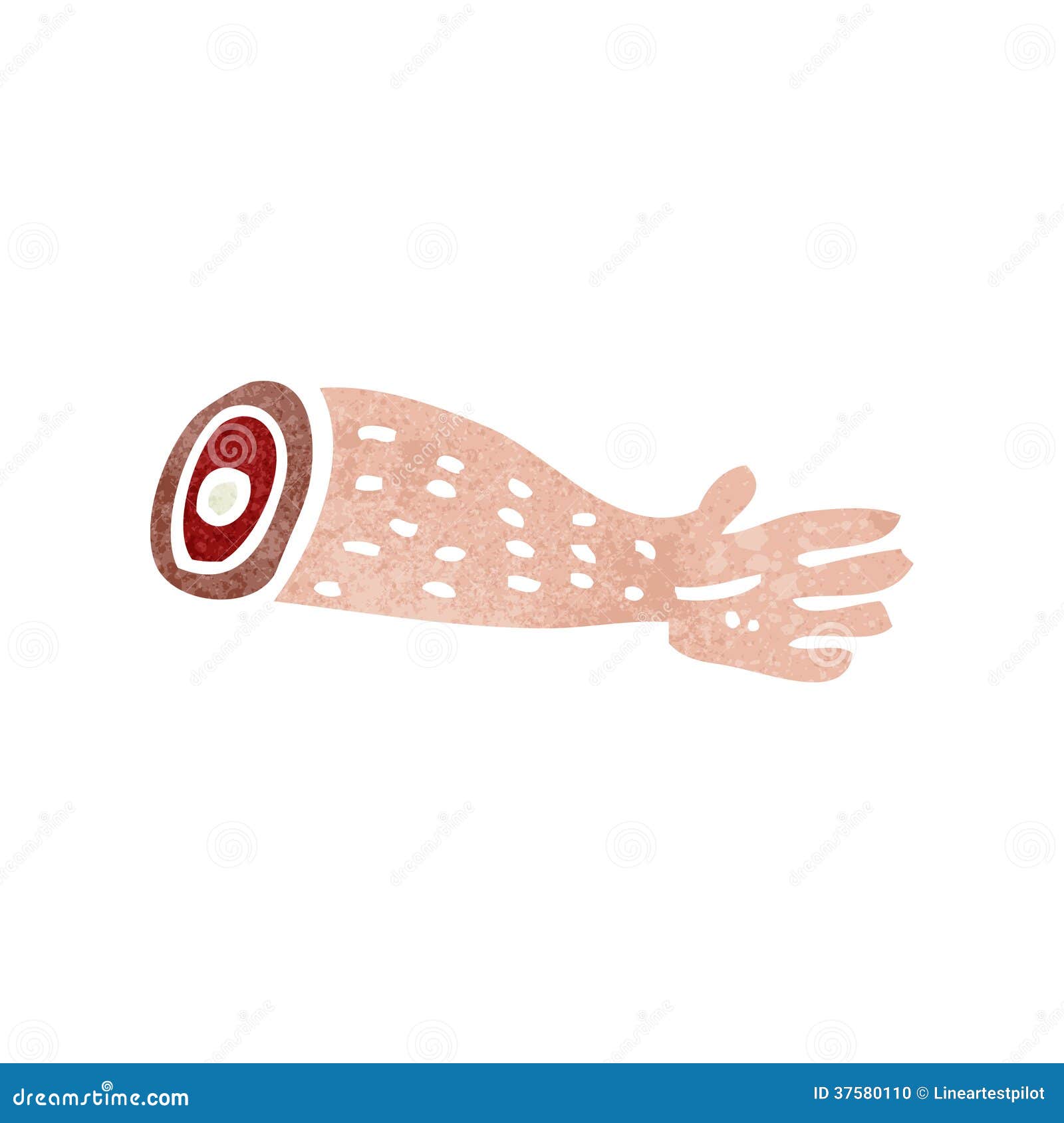 Retro Cartoon Halloween Severed Arm Stock Vector - Illustration of ...