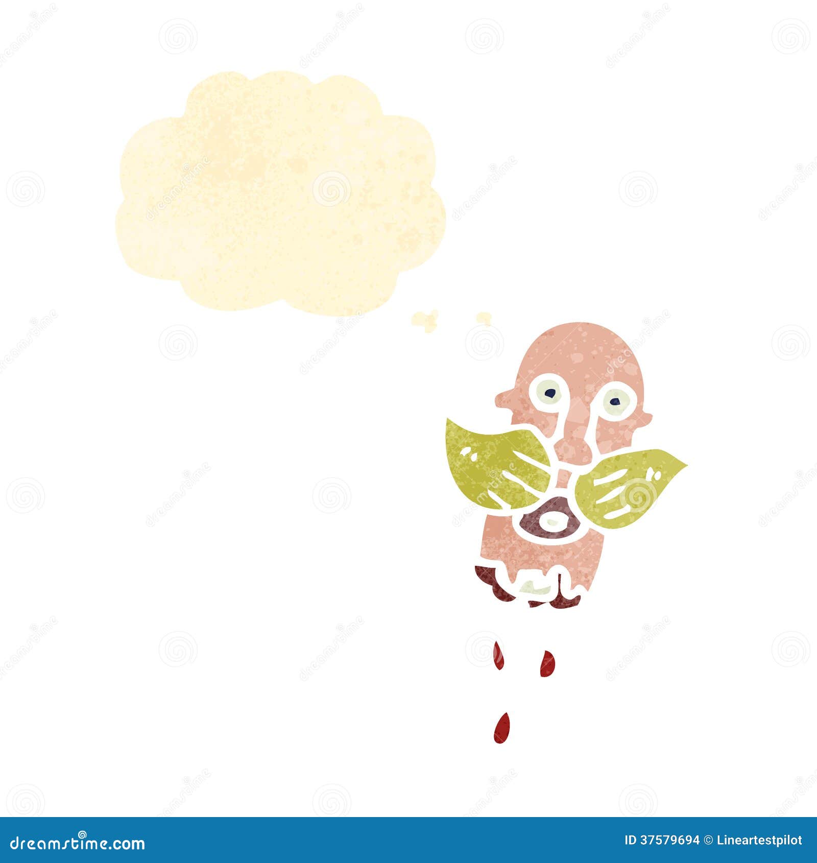 Retro Cartoon Halloween Severed Head Stock Vector - Illustration of ...