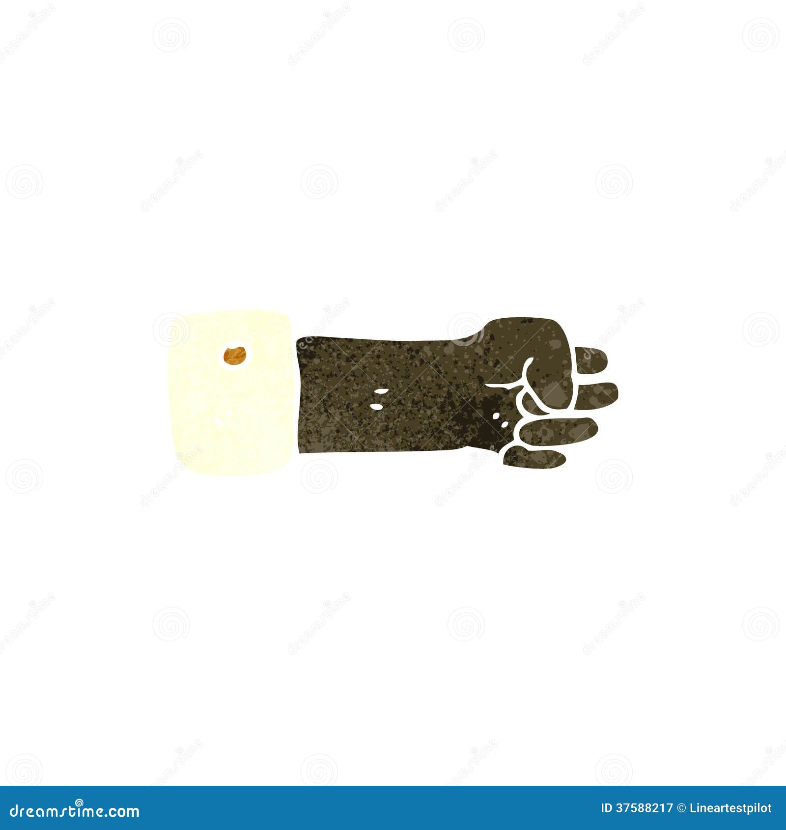 Retro cartoon hand symbol stock illustration. Illustration of texture ...