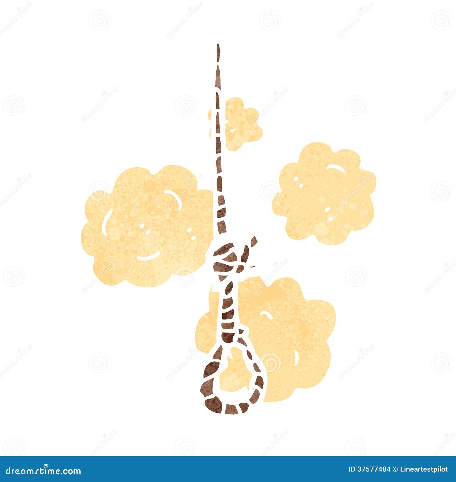Cute Hangman Cartoon On Yellow Background Royalty-Free Stock ...