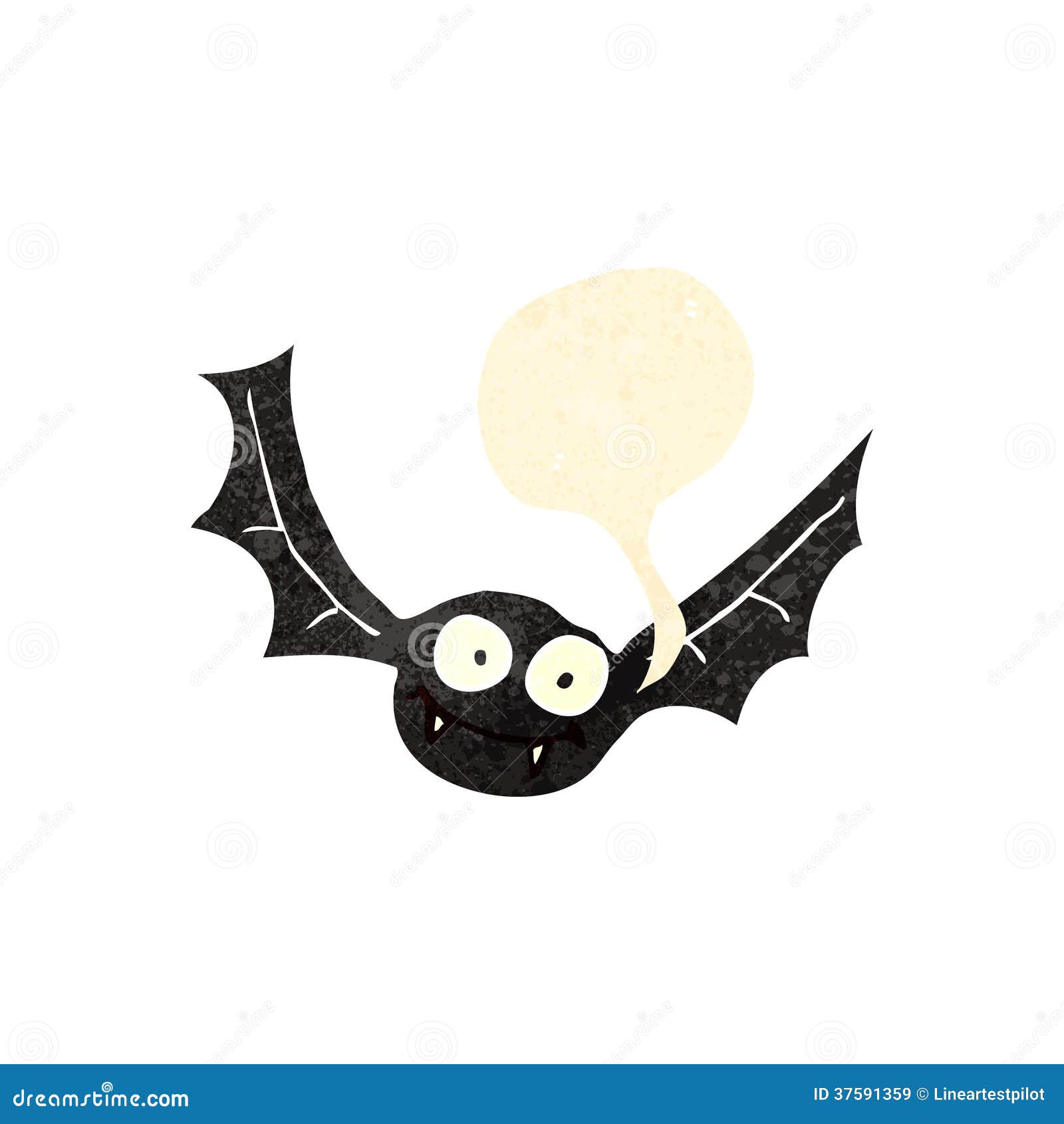Retro cartoon happy bat stock vector. Illustration of cute - 37591359