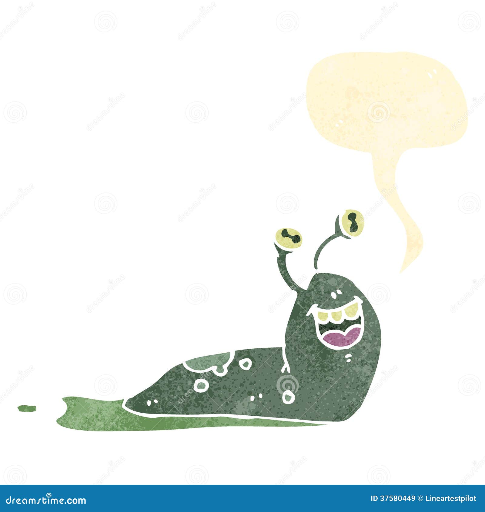 Retro cartoon happy slug stock vector. Illustration of funny - 37580449